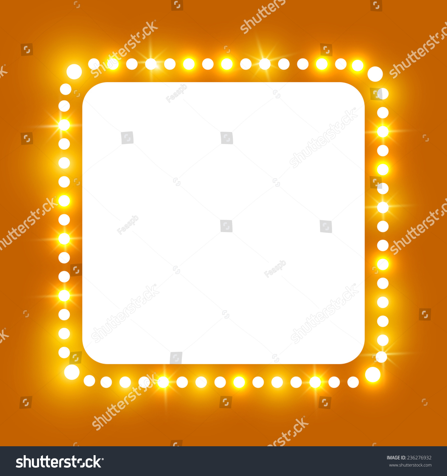 Shining Retro Square Banner Vector Illustration Stock Vector (Royalty ...