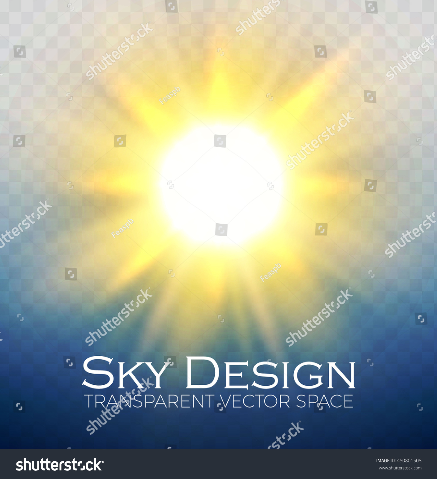 Shining Sun Transparent Vector Illustration Stock Vector (Royalty Free ...