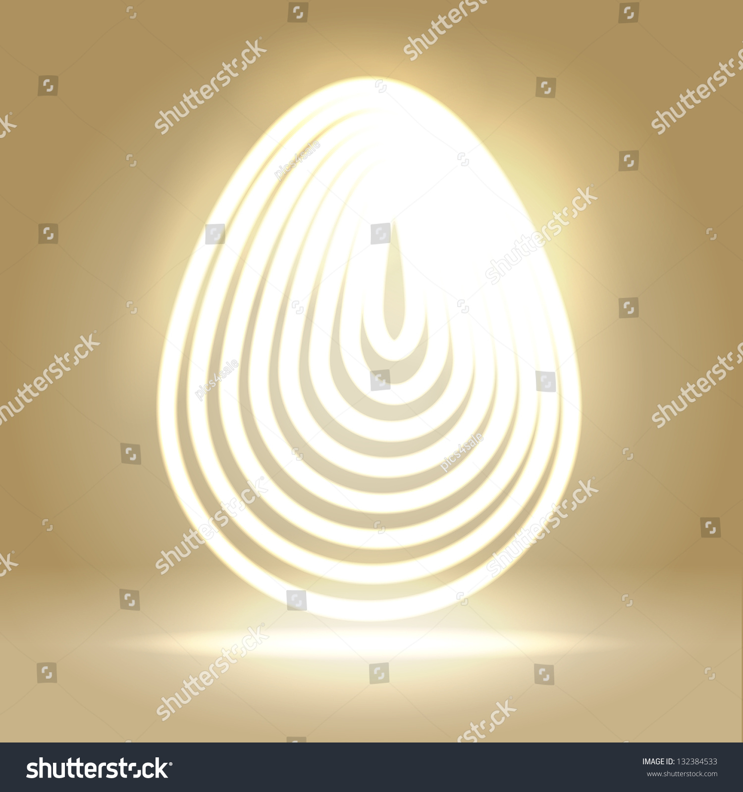 Shining Wire Concentric Contour Shape Egg Stock Vector (Royalty Free ...