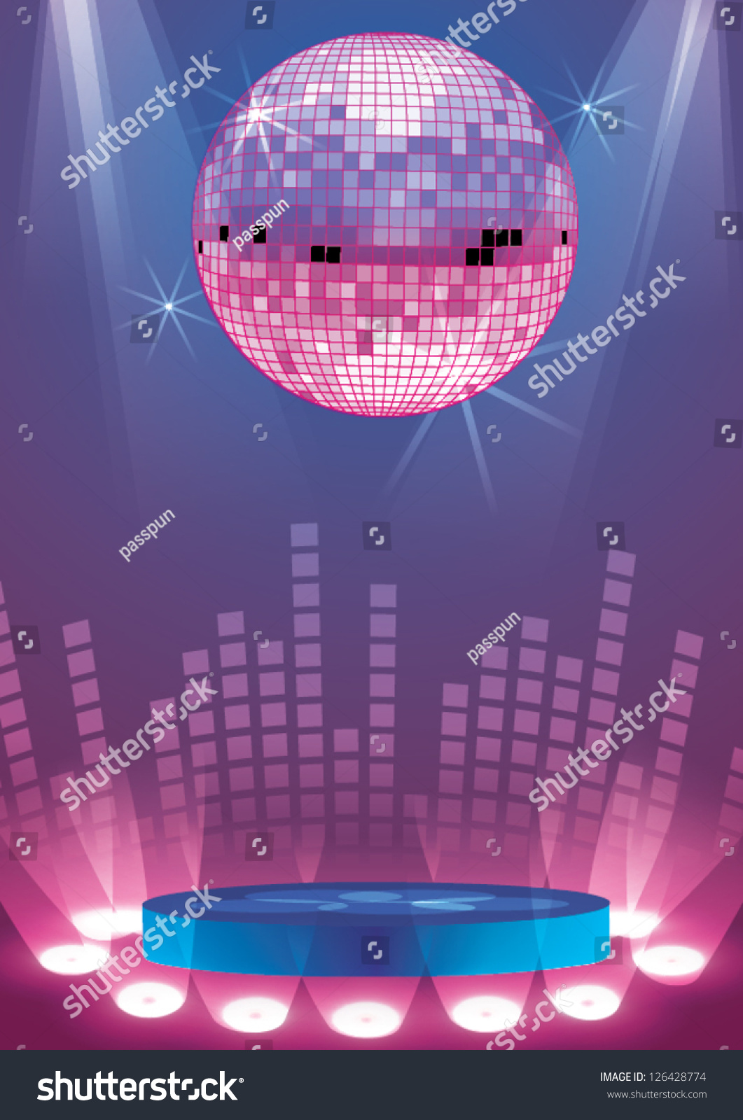 Shiny Disco Ball Party Background Vector: vector de stock (libre de ...