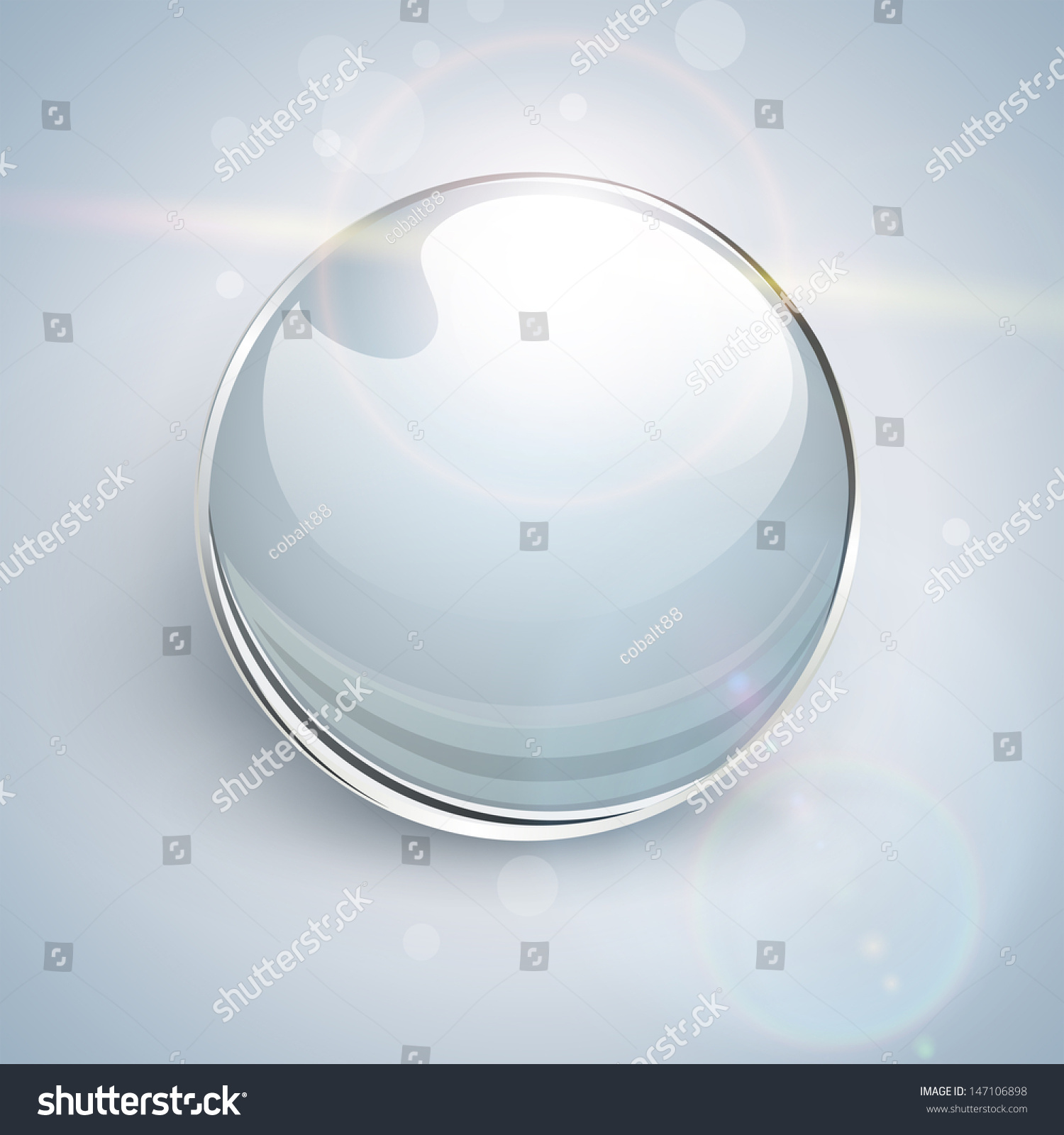 Shiny Glass Ball Vector Background Stock Vector (Royalty Free ...