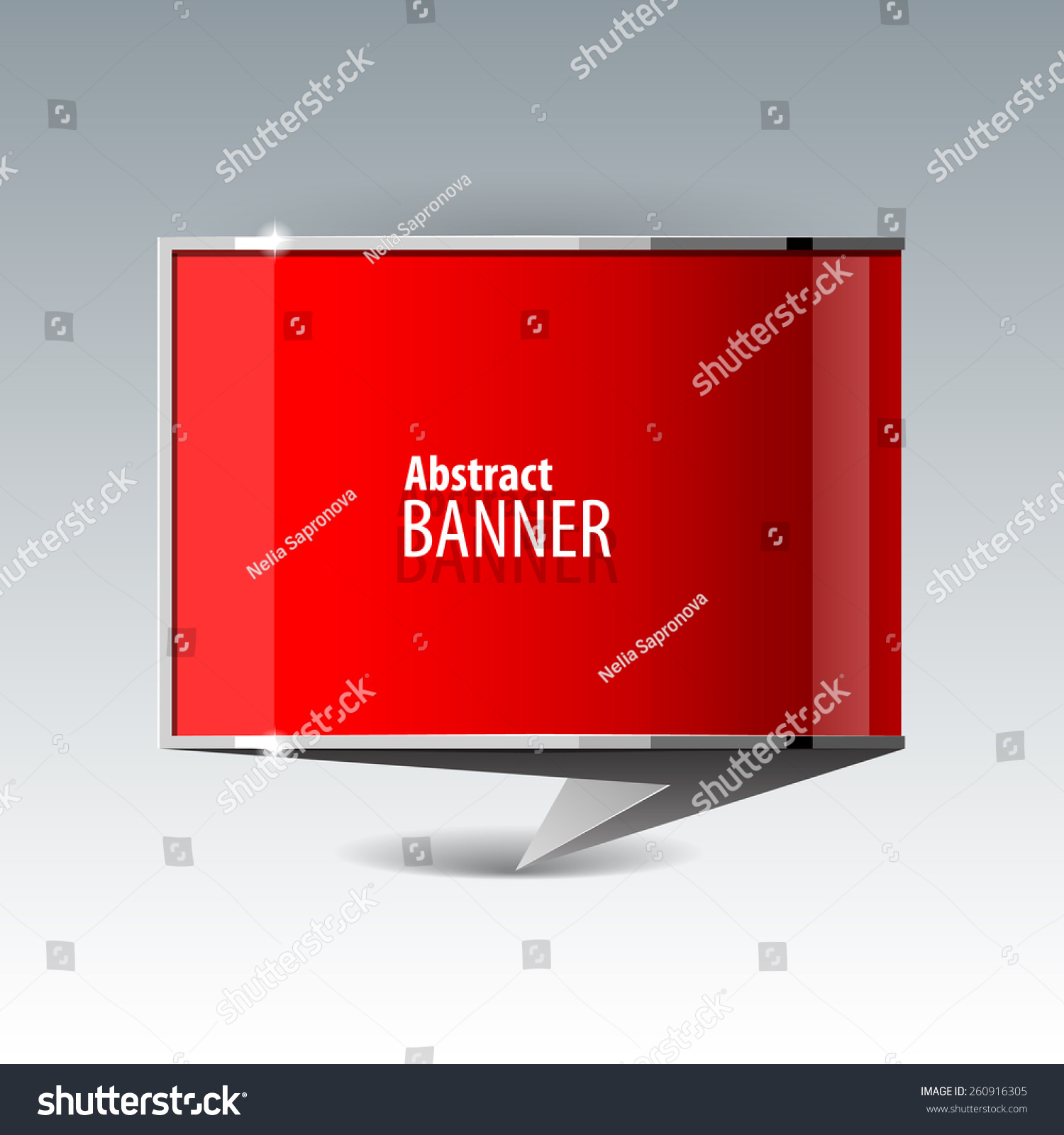 Shiny Gloss Red Vector Banner Eps Stock Vector (Royalty Free) 260916305 ...