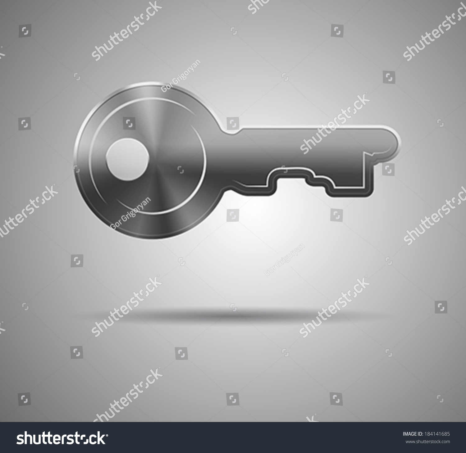 Shiny Metallic Key Vector Illustration Stock Vector (Royalty Free ...
