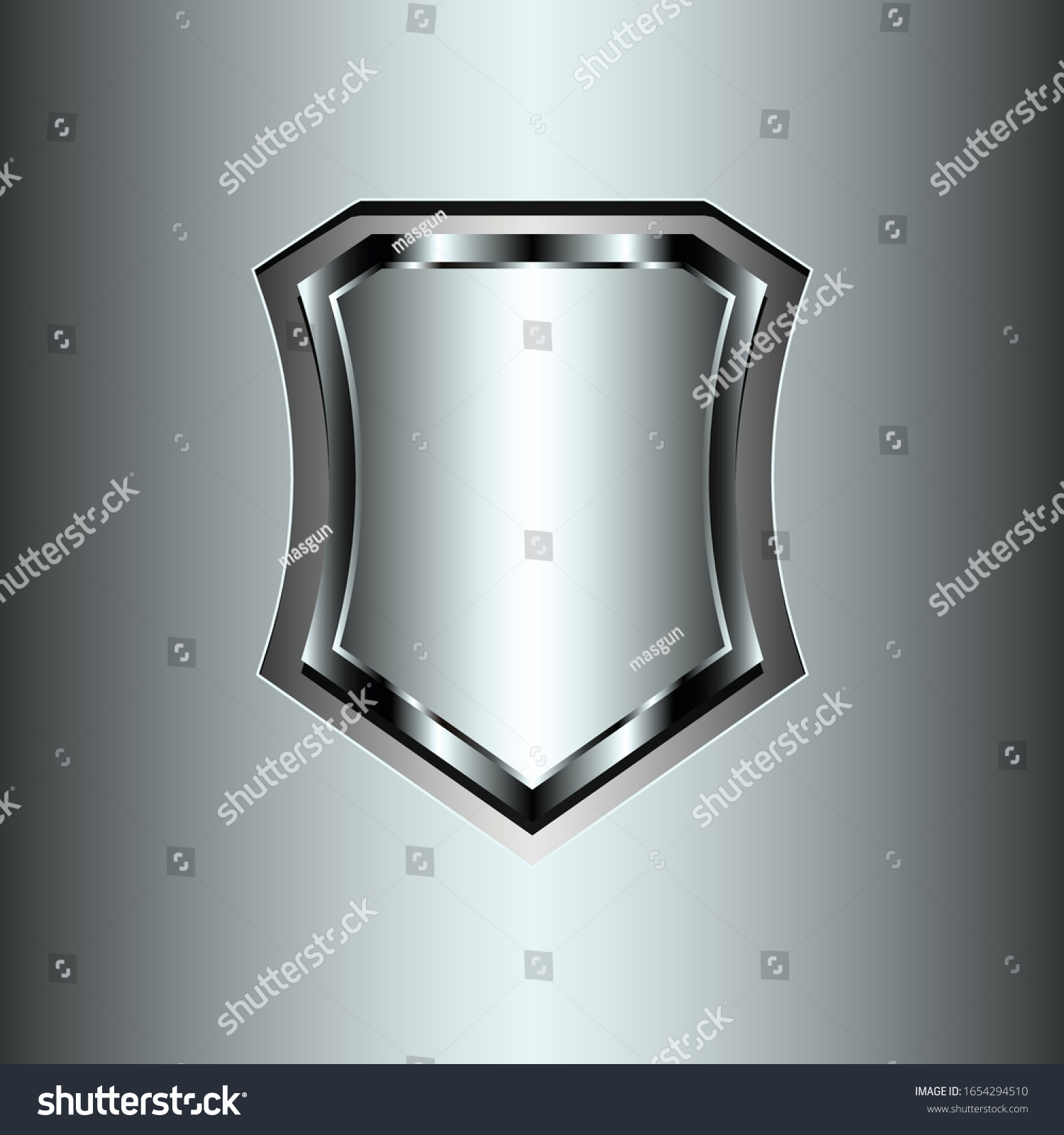 Shiny Metallic Shield Metalic Background Stock Vector (Royalty Free ...