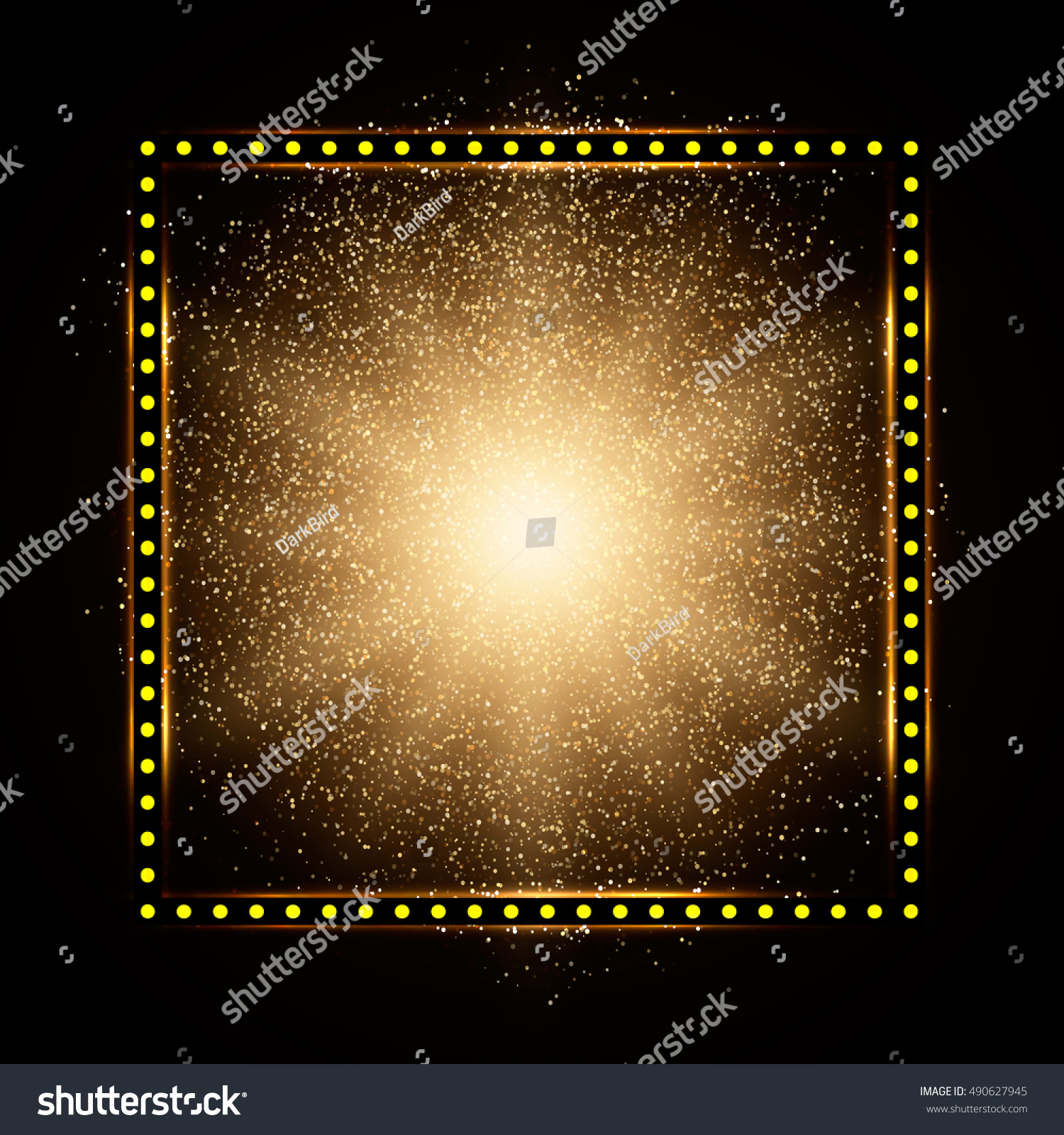 Shiny Square Frame Retro Background Vector Stock Vector (Royalty Free ...