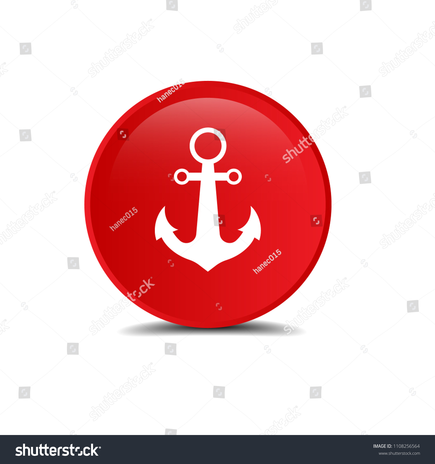 Ship Anchor Icon Stock Vector (Royalty Free) 1108256564 | Shutterstock