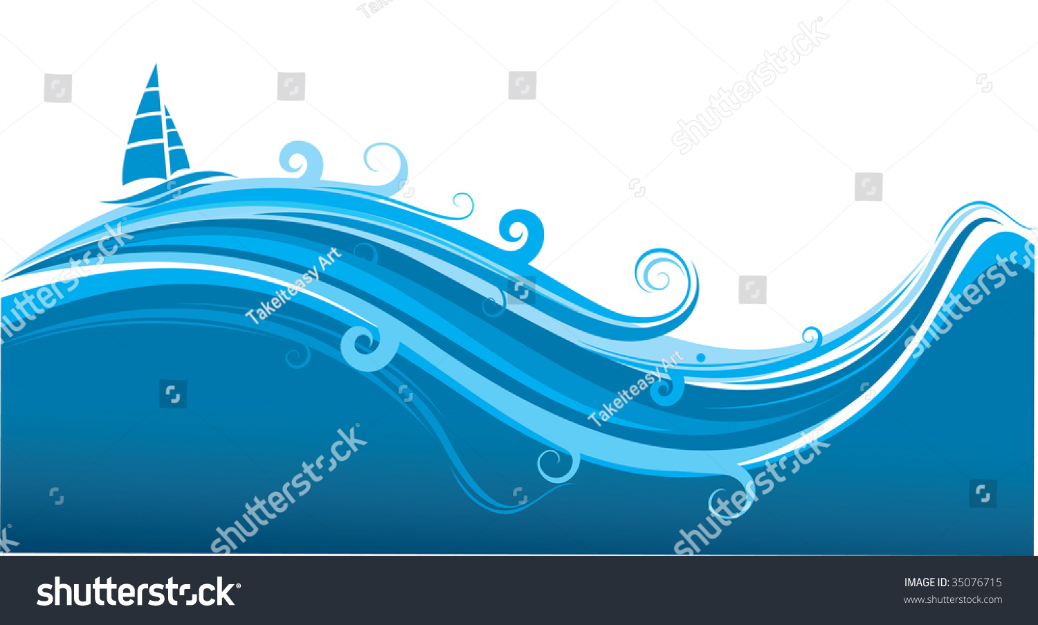 Ship Wave Stock Vector (Royalty Free) 35076715 | Shutterstock