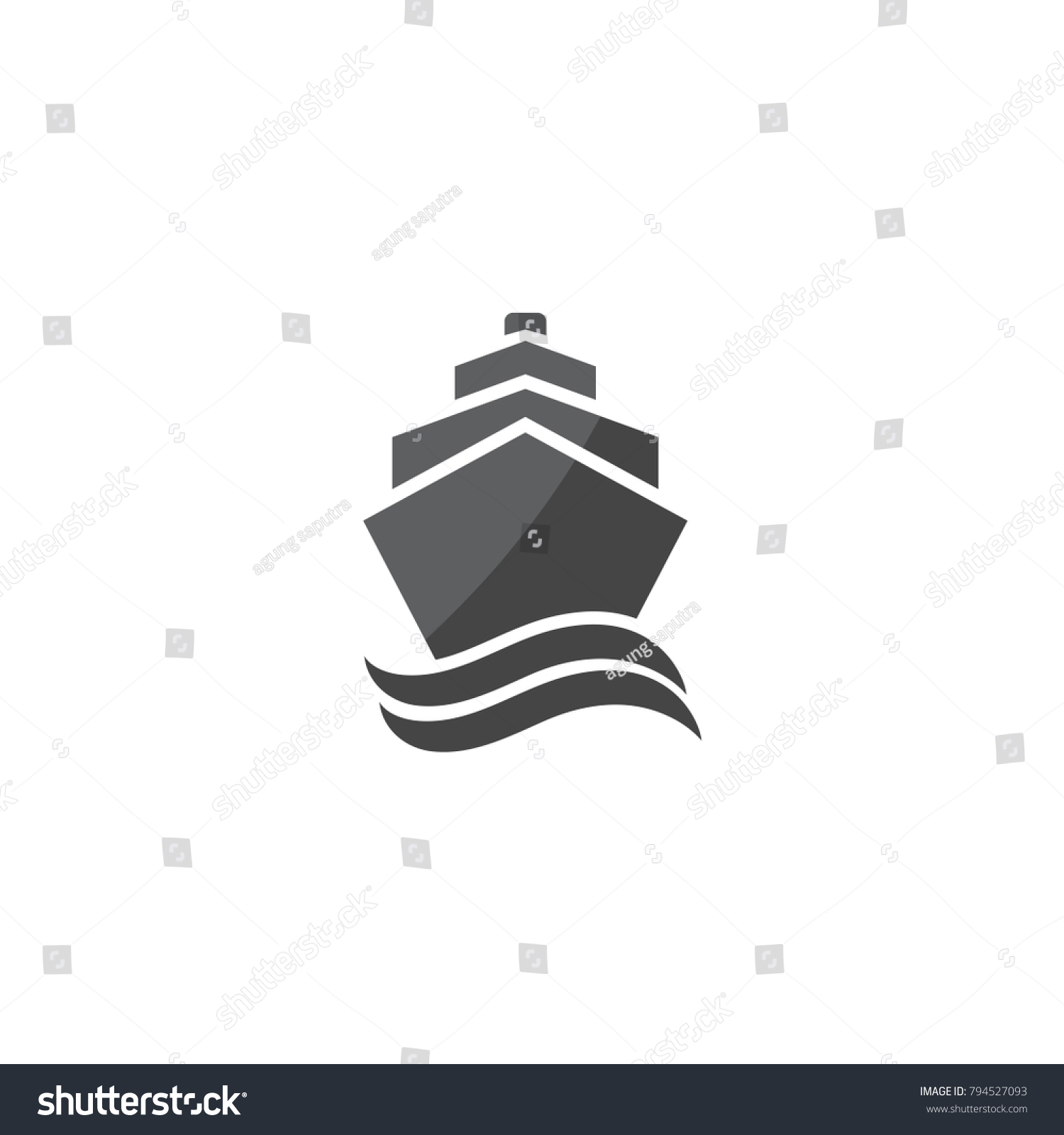 Ship Wave Logo Vector Design Stock Vector (Royalty Free) 794527093 ...