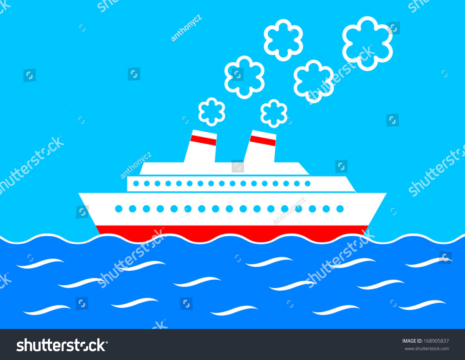 Ship Clipart Stock Vector (Royalty Free) 168905837 | Shutterstock
