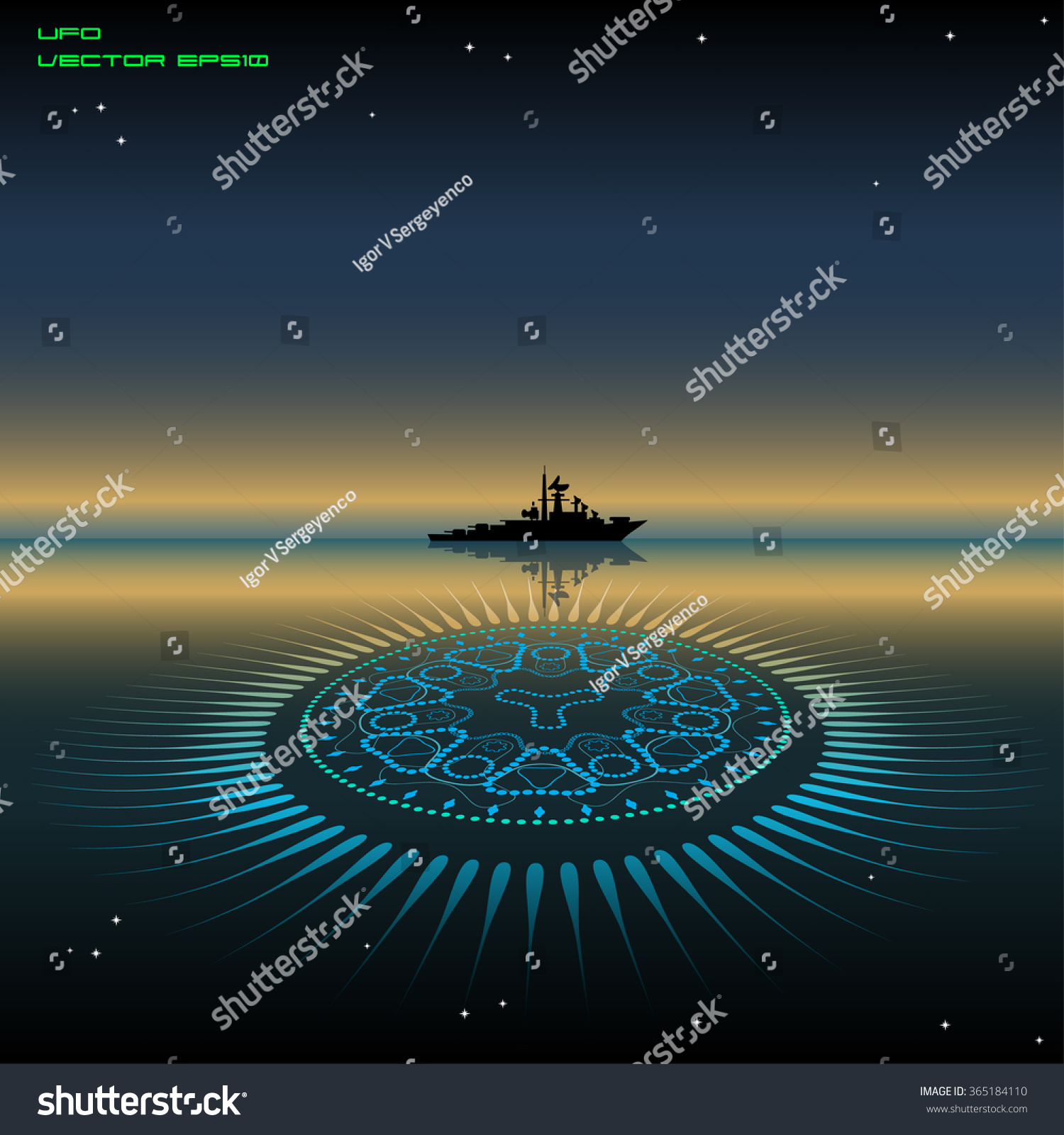 Ship Bermuda Triangle Stock Vector (Royalty Free) 365184110