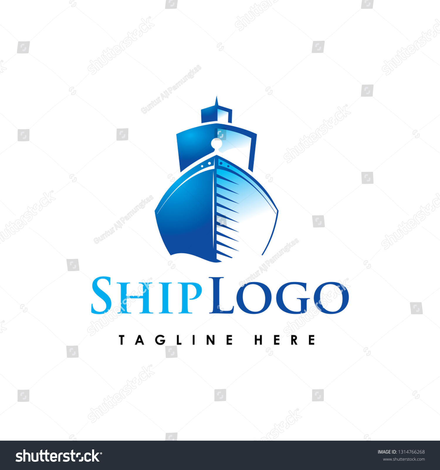 Ship Logo Vector Illustration Boat Stock Vector (Royalty Free) 1314766268