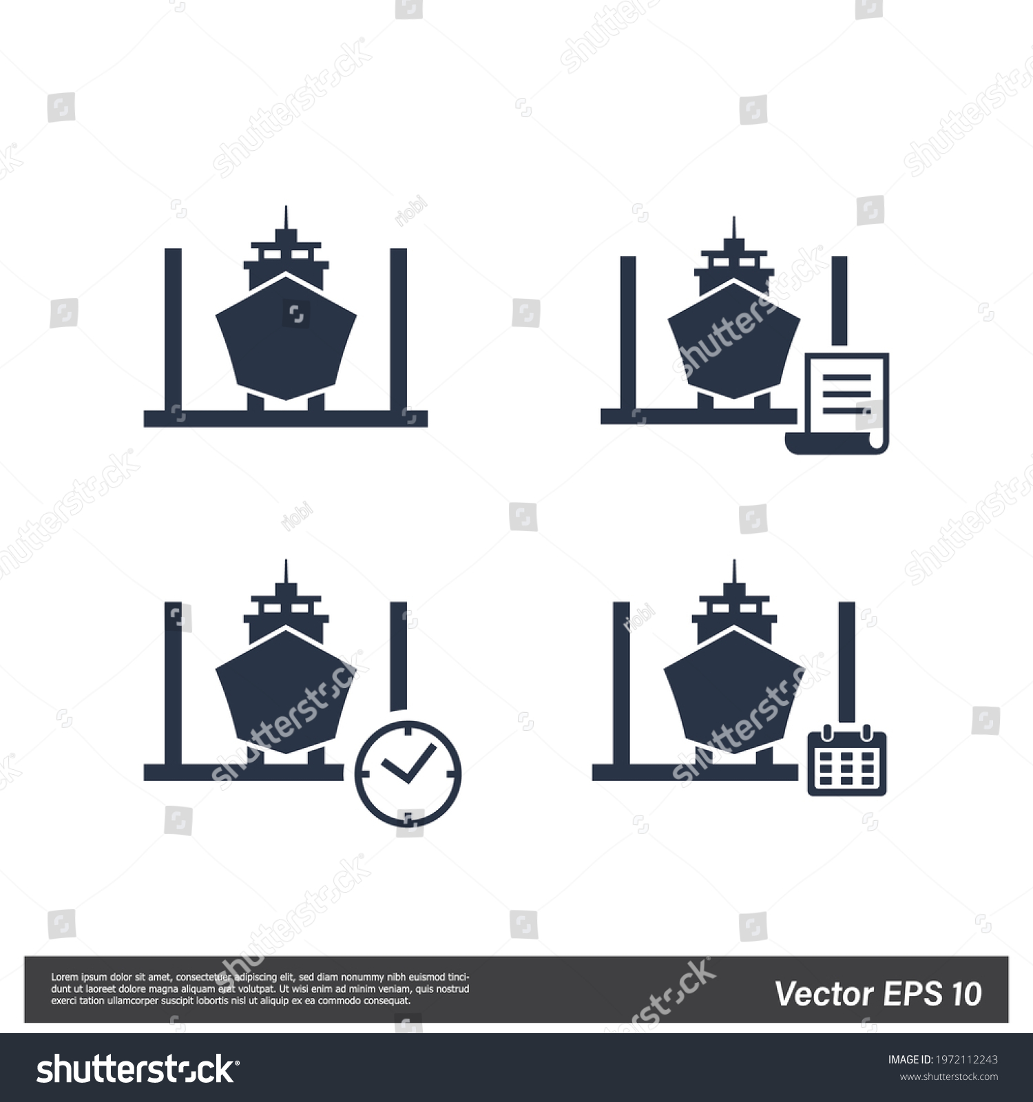 Ship Maintenance Icon Vector Illustration Simple Stock Vector (Royalty ...