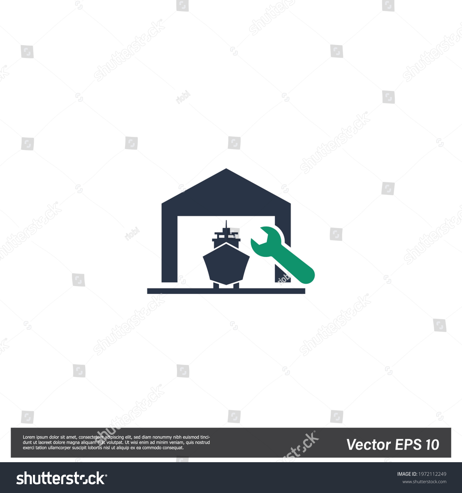 Ship Maintenance Icon Vector Illustration Simple Stock Vector (Royalty ...