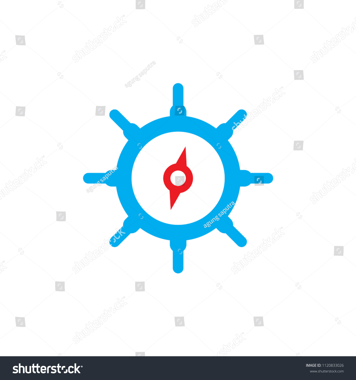 Ships Wheel Compass Direction Logo Vector Stock Vector (Royalty Free ...