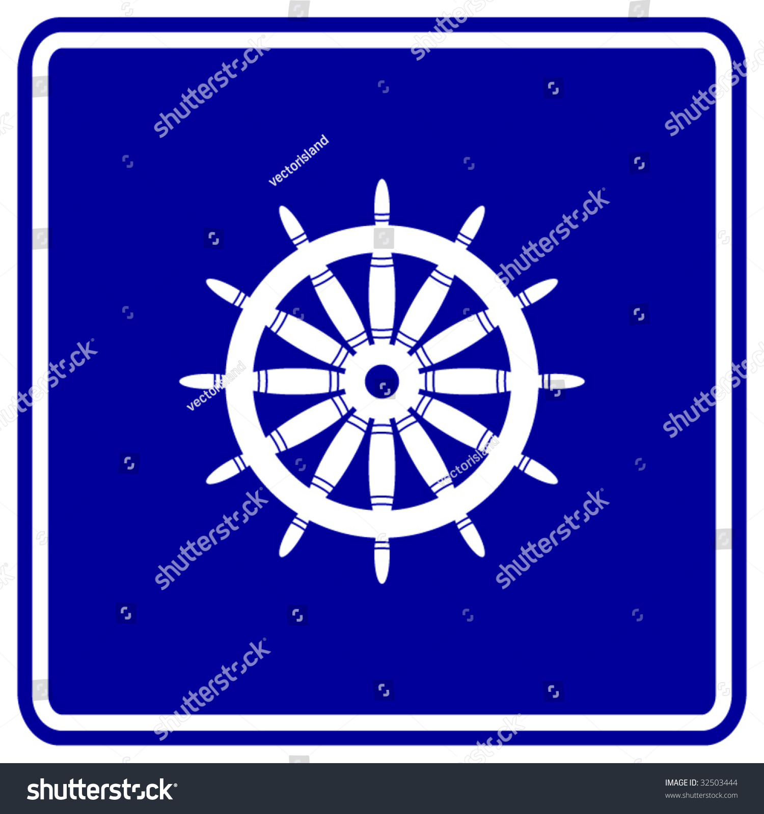 Ships Wheel Sign Stock Vector (Royalty Free) 32503444 | Shutterstock