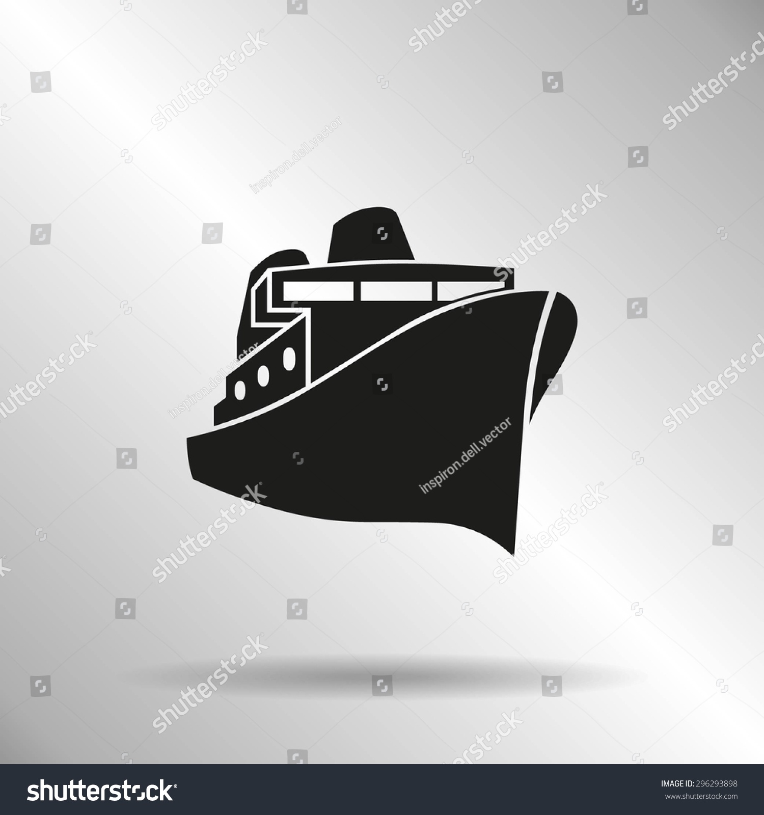Ship Sign Icon Vector Icon Stock Vector (Royalty Free) 296293898 ...