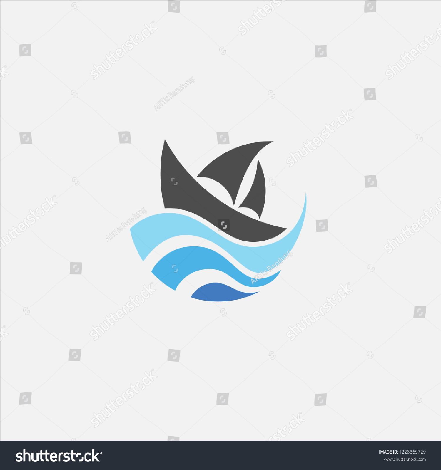 Ship Wave Logo Stock Vector (Royalty Free) 1228369729 | Shutterstock