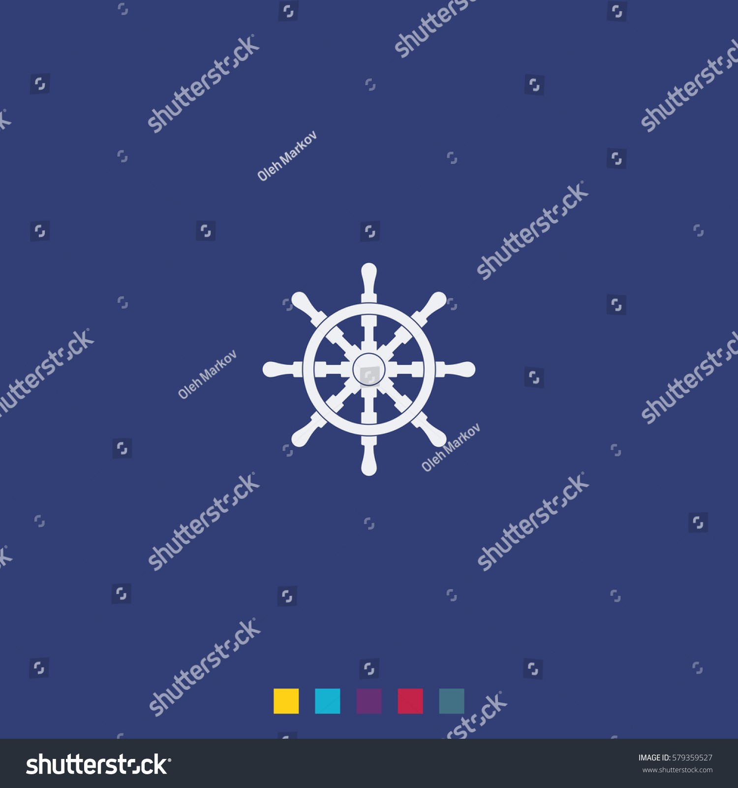 Ship Wheel Illustration Stock Vector (Royalty Free) 579359527 ...