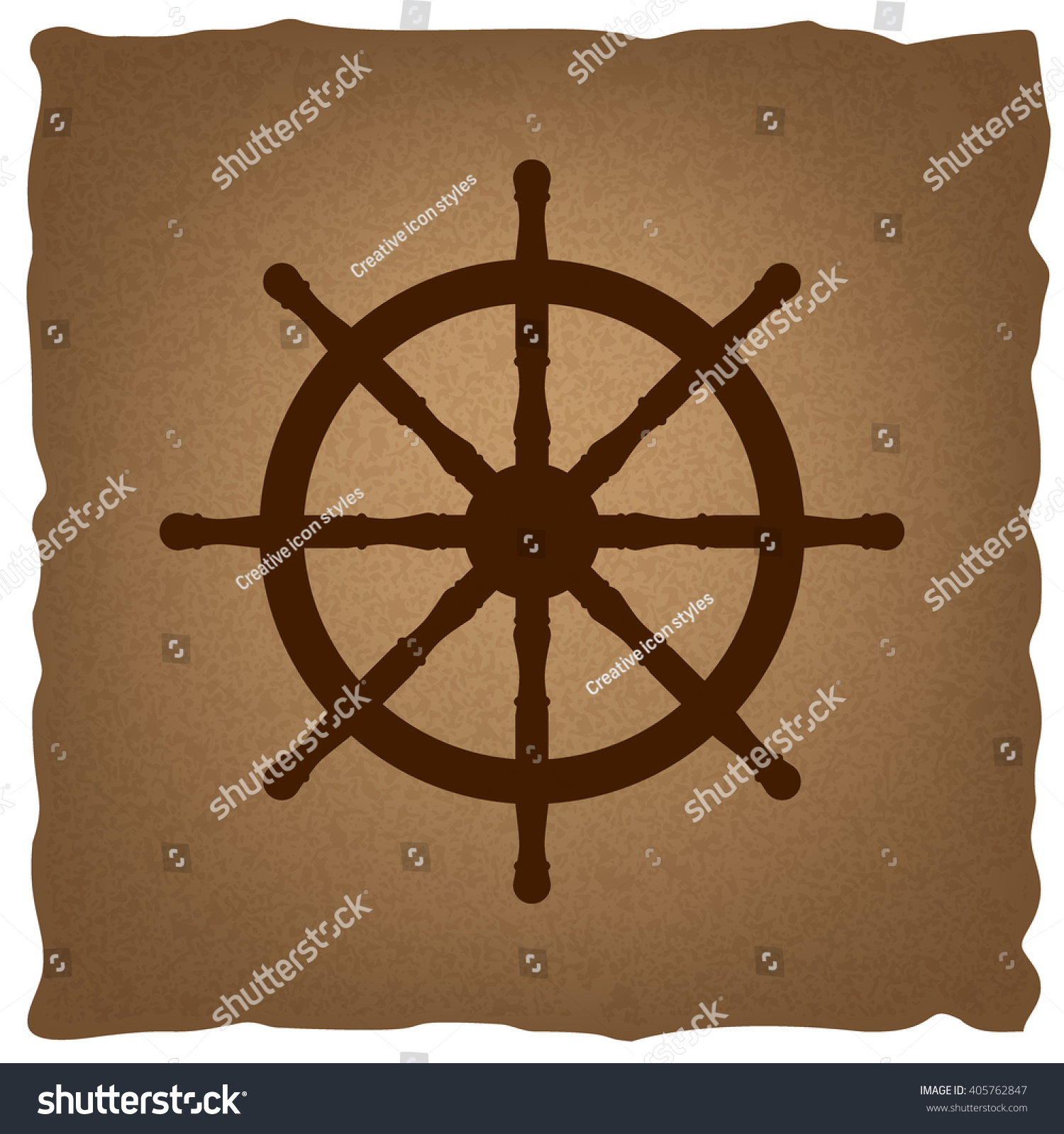 Ship Wheel Sign Stock Vector (Royalty Free) 405762847 | Shutterstock