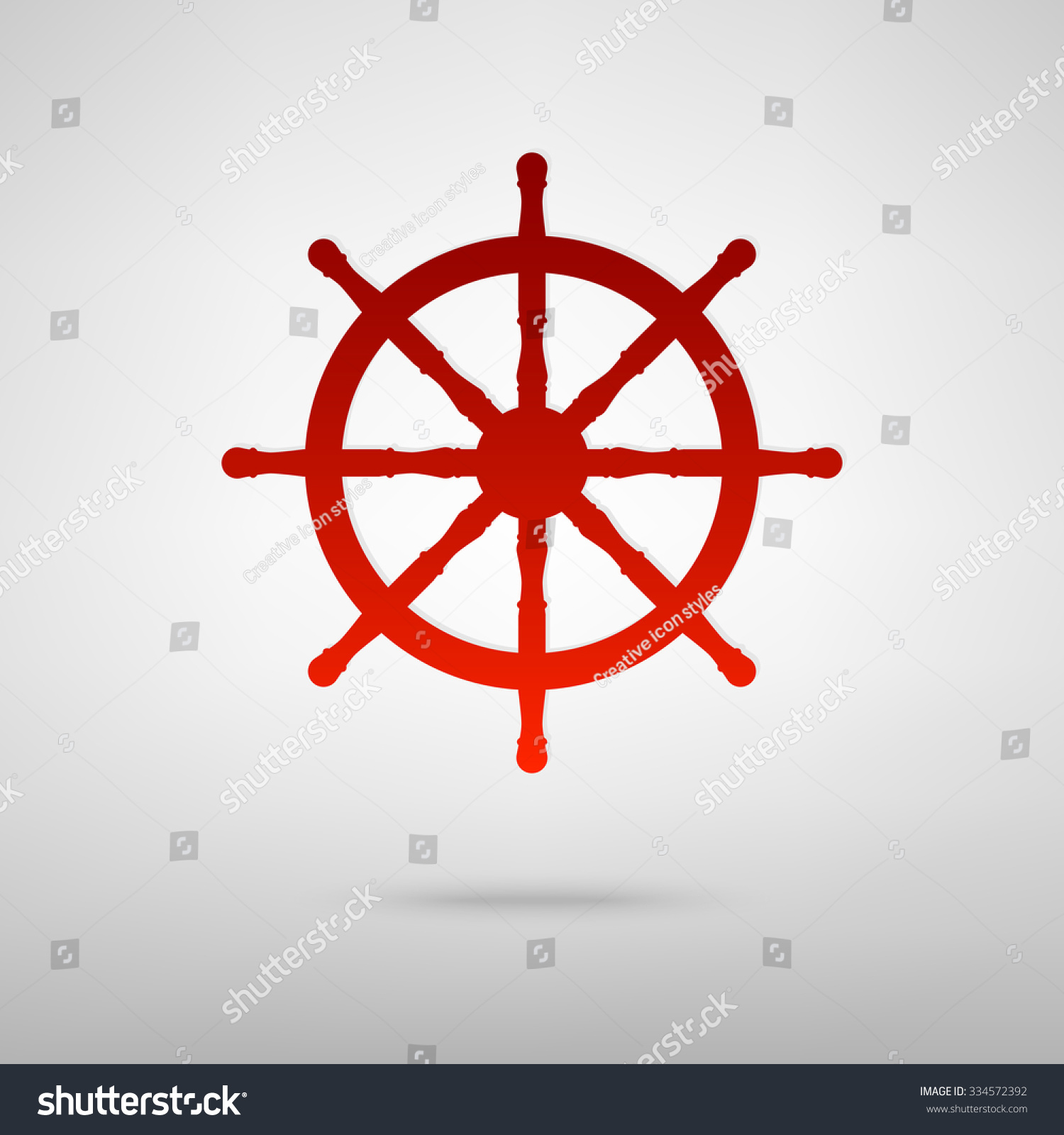 Ship Wheel Vector Illustration Stock Vector (Royalty Free) 334572392