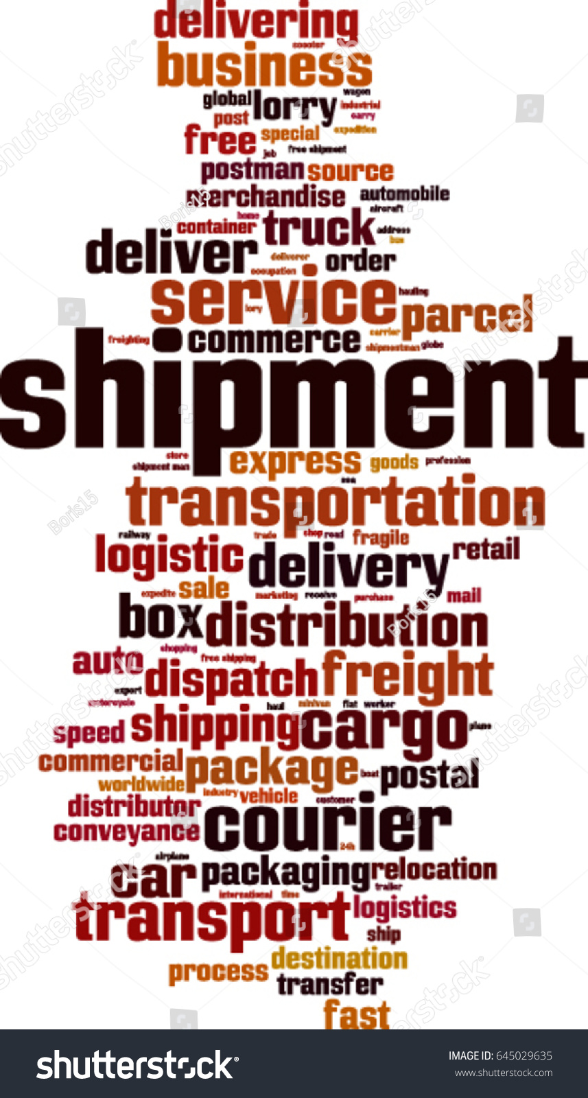 Shipment Word Cloud Concept Vector Illustration Stock Vector (Royalty ...