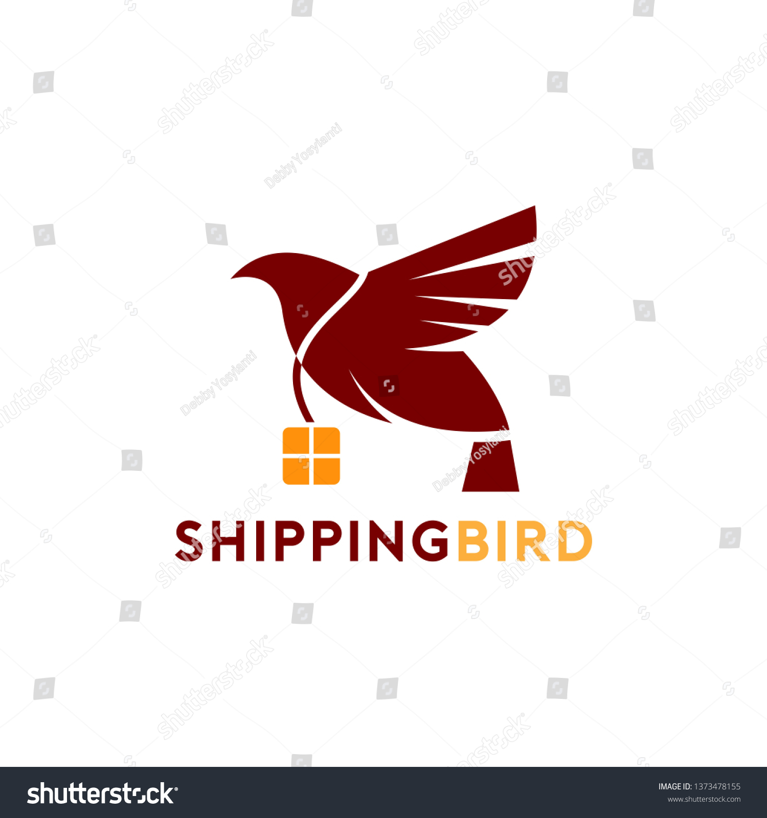 Shipping Bird Logo Design Stock Vector (Royalty Free) 1373478155