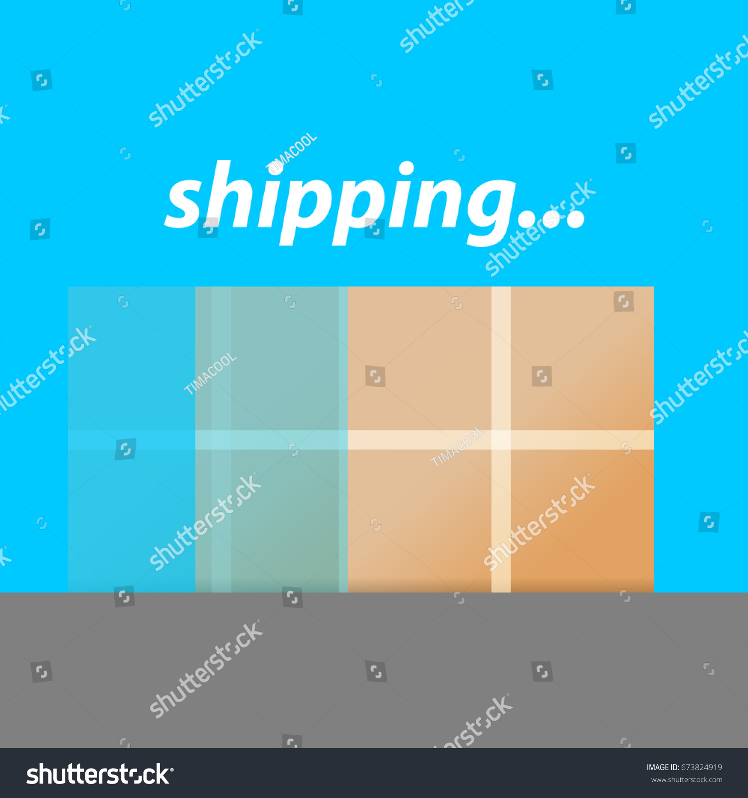 Shipping Box Process Vector Illustration Duty: เวกเตอร์สต็อก (ปลอดค่า ...