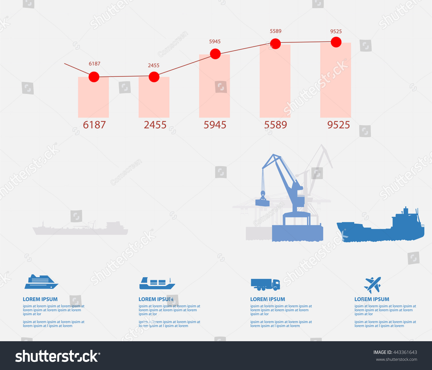 Shipping Infographics Stock Vector (Royalty Free) 443361643 | Shutterstock