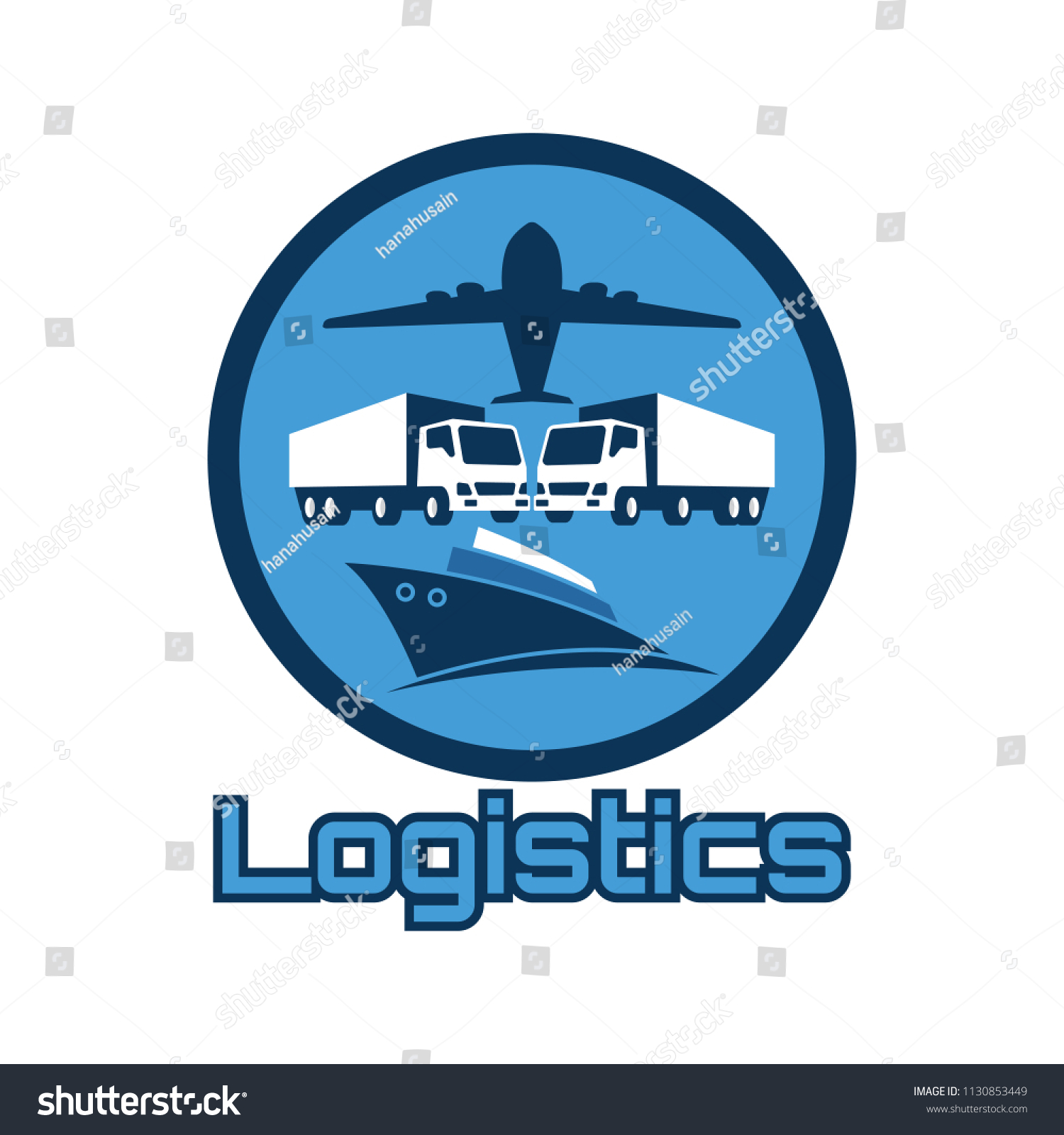 Shipping Logistics Logo Vector Illustration Stock Vector (Royalty Free ...