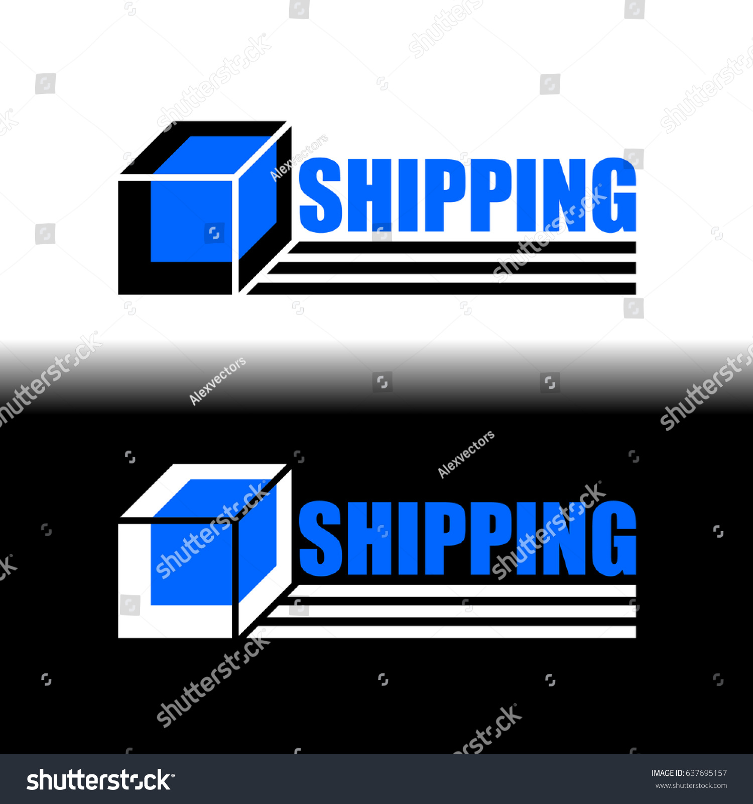 Shipping Logo Box Vector Stock Vector (Royalty Free) 637695157 ...