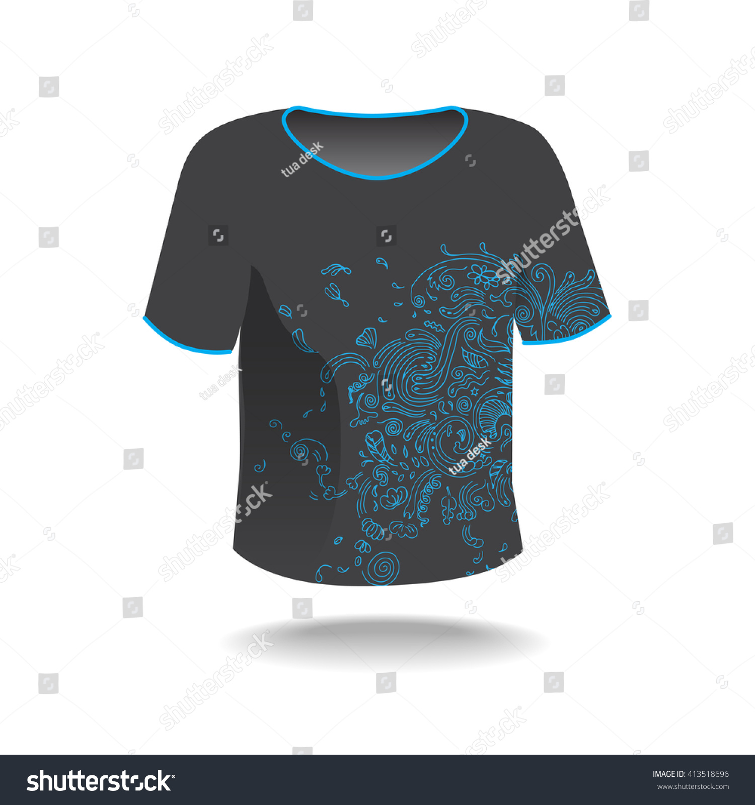 Shirt Design Pattern Doodle Stock Vector (Royalty Free) 413518696 ...