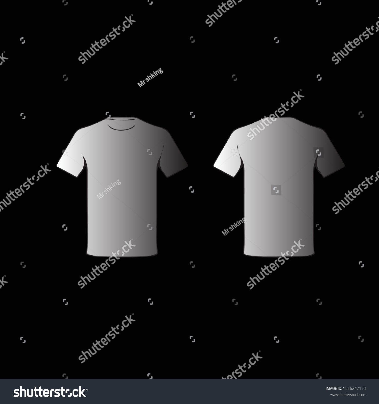 Shirt Front Back Vector Design Stock Vector (Royalty Free) 1516247174