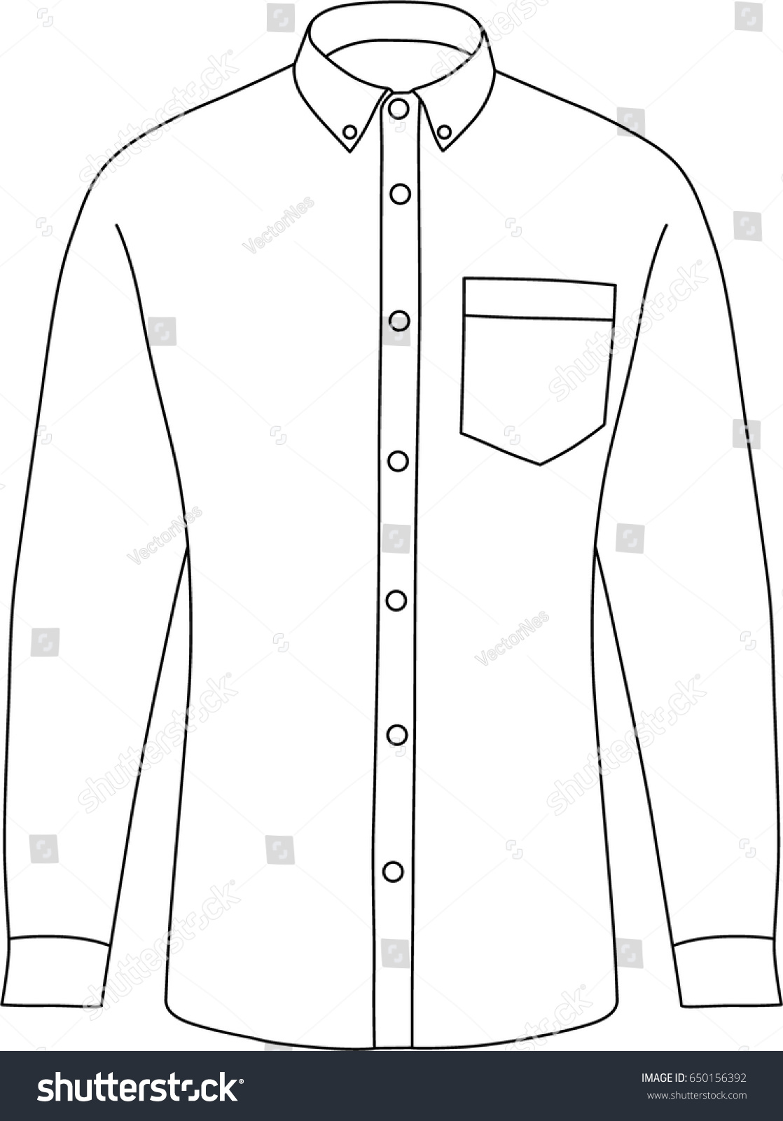 Vektor Stok Shirt Template Vector (Tanpa Royalti) 650156392 | Shutterstock
