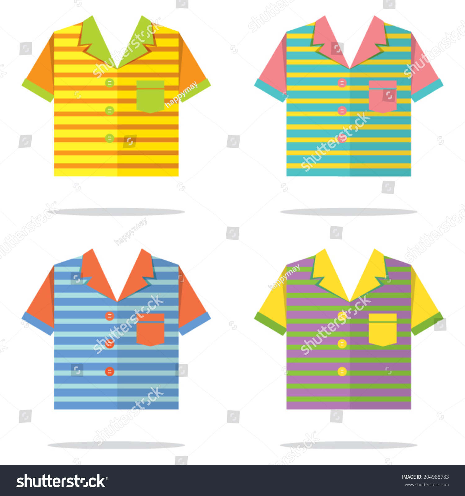 Shirts Men Vector Illustration Stock Vector (Royalty Free) 204988783 ...