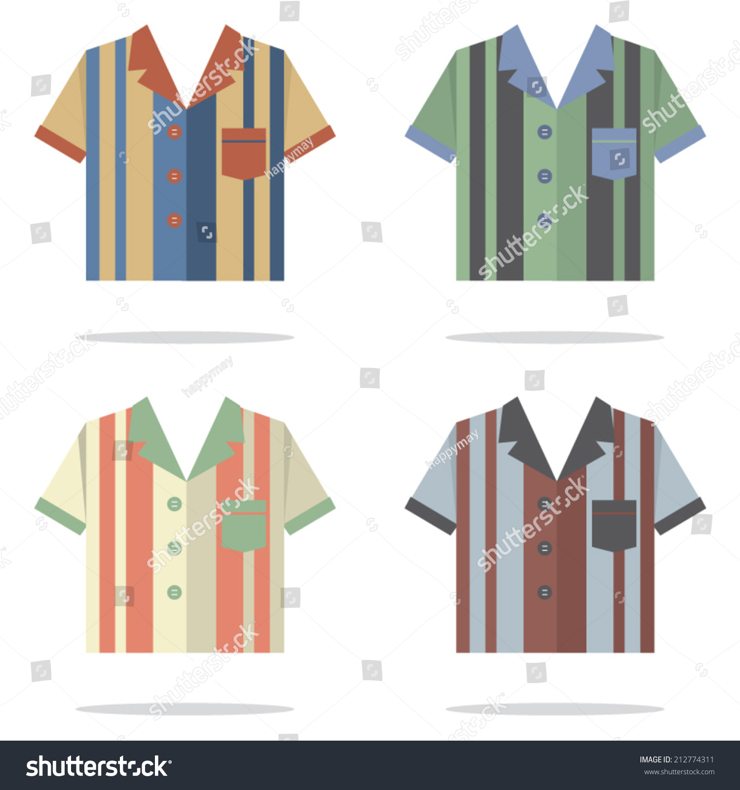 Shirts Men Vector Illustration Stock Vector (Royalty Free) 212774311