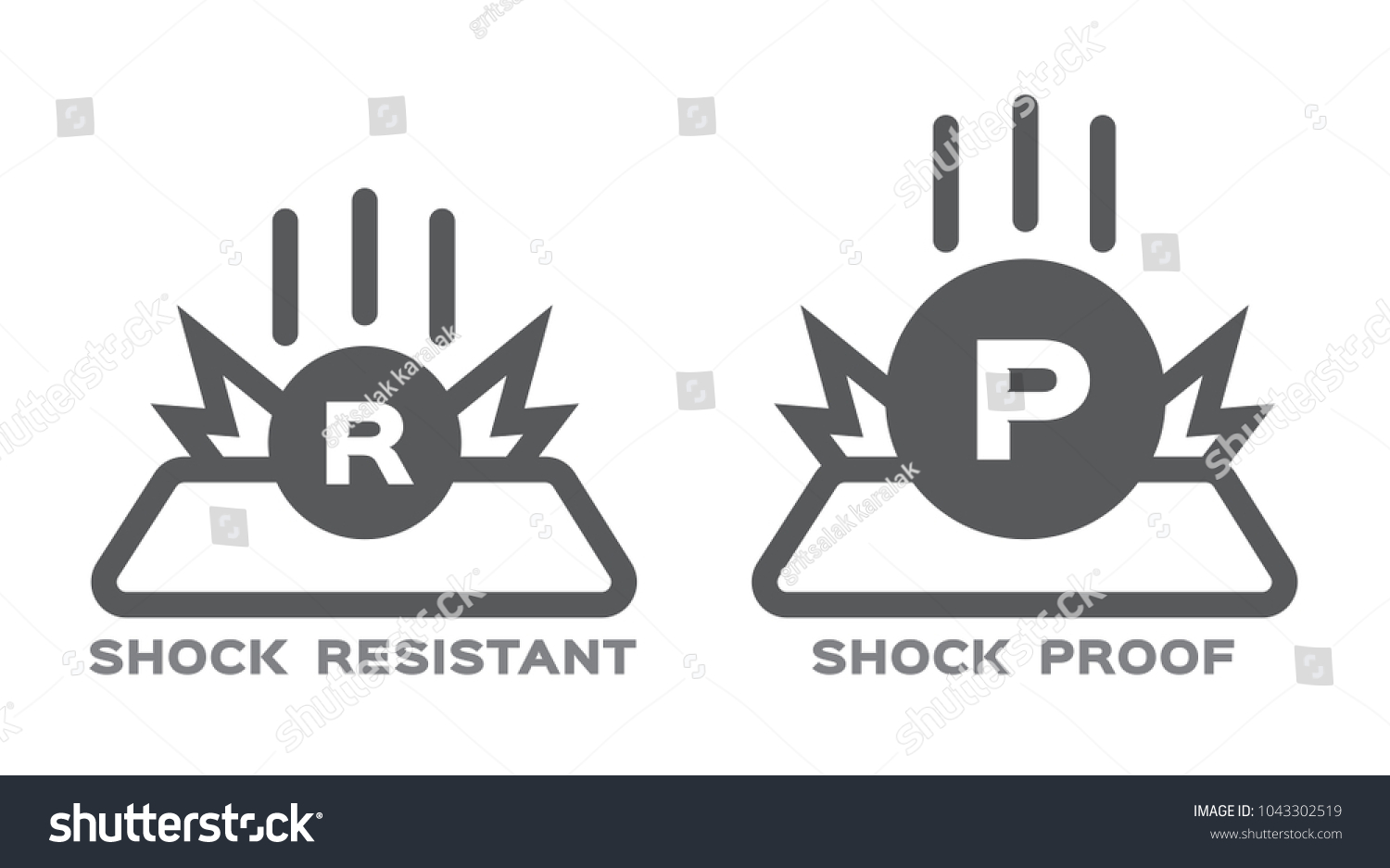 Shock Resistance Icon Vector Stock Vector (Royalty Free) 1043302519 ...