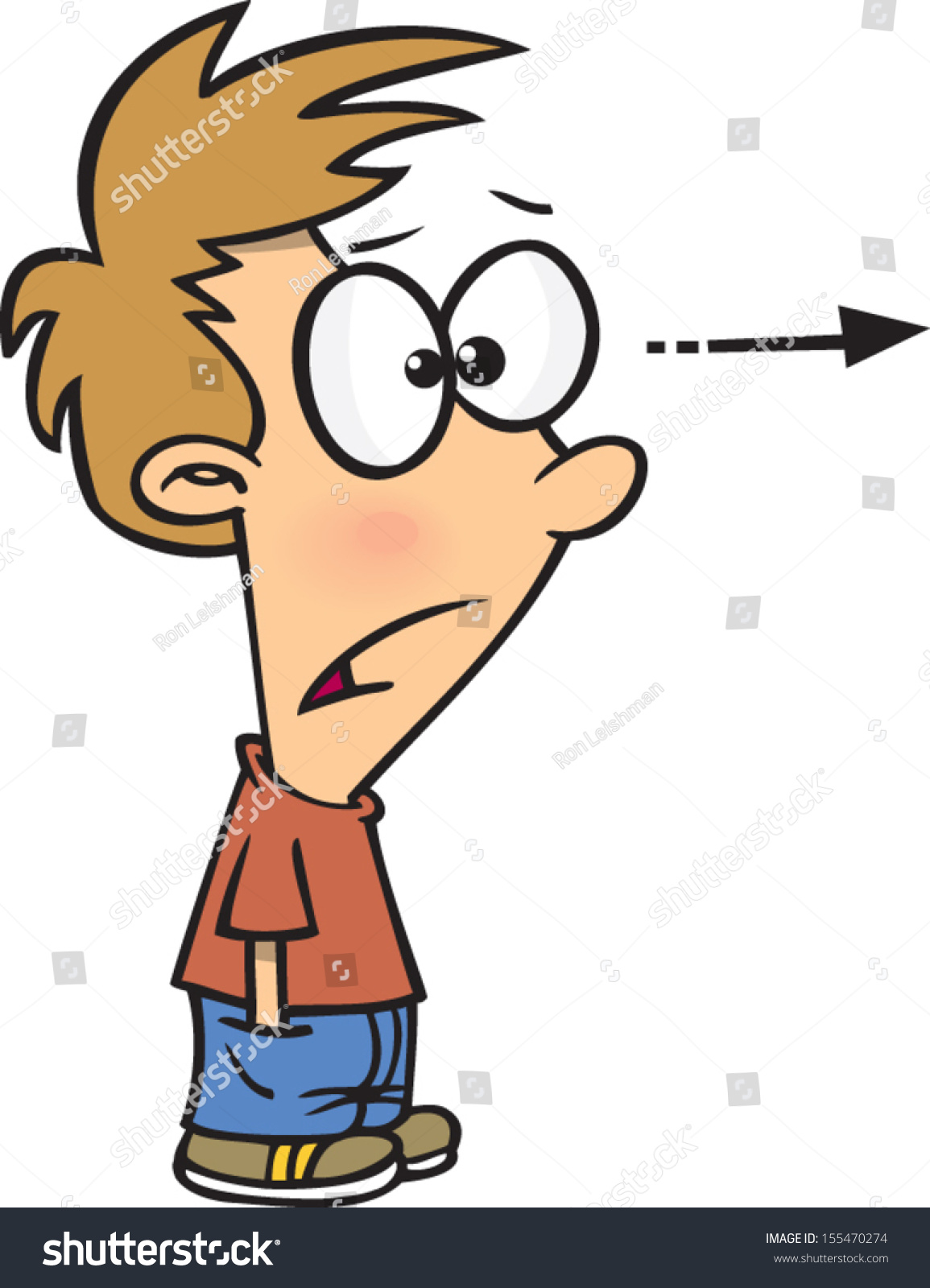 Shocked Cartoon Boy Stock Vector 155470274 - Shutterstock