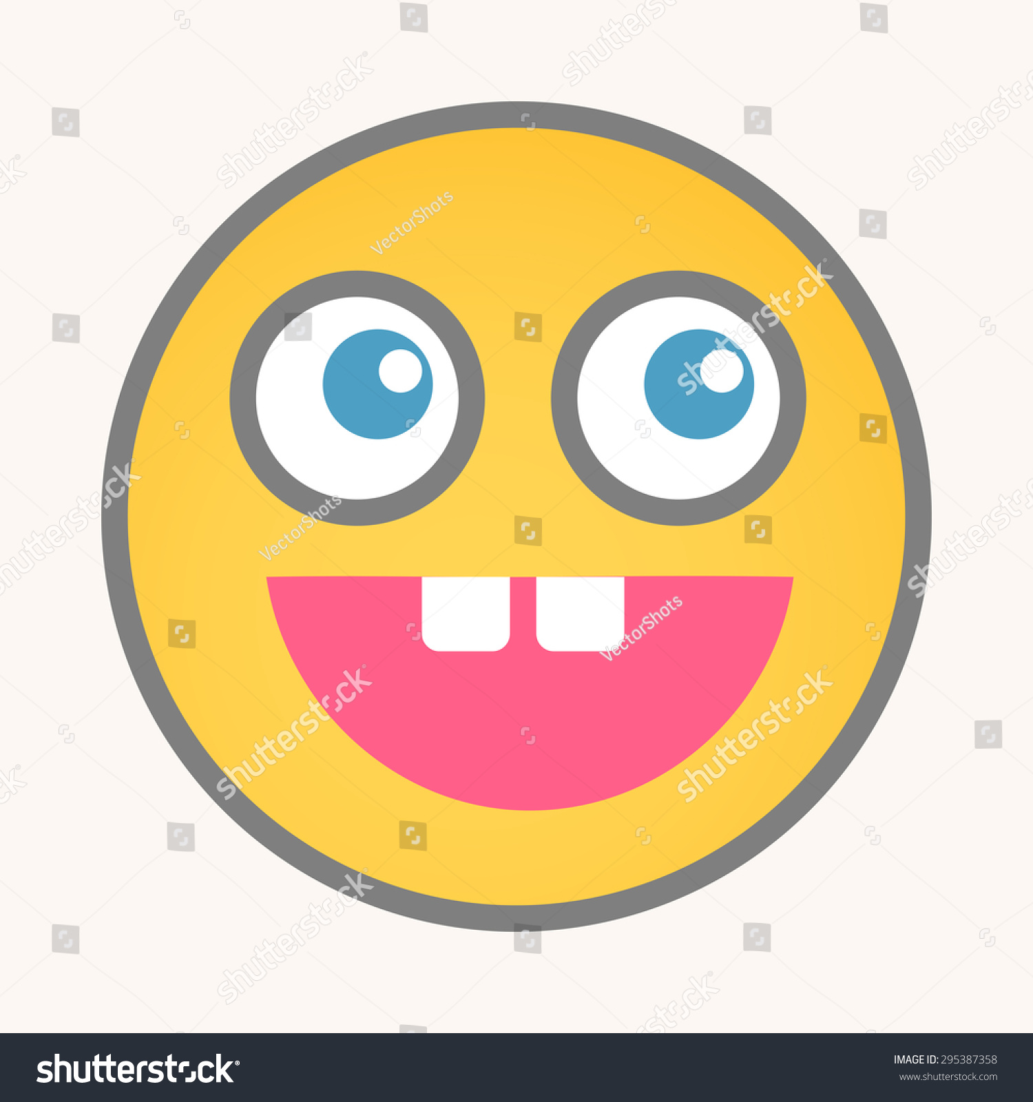 Shocked Cartoon Smiley Vector Face Stock Vector (Royalty Free ...