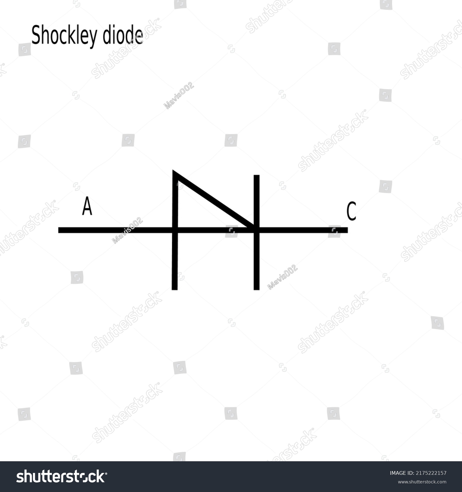 Shockley Diode Symbol Electronic Shockley Diode Stock Vector (Royalty ...