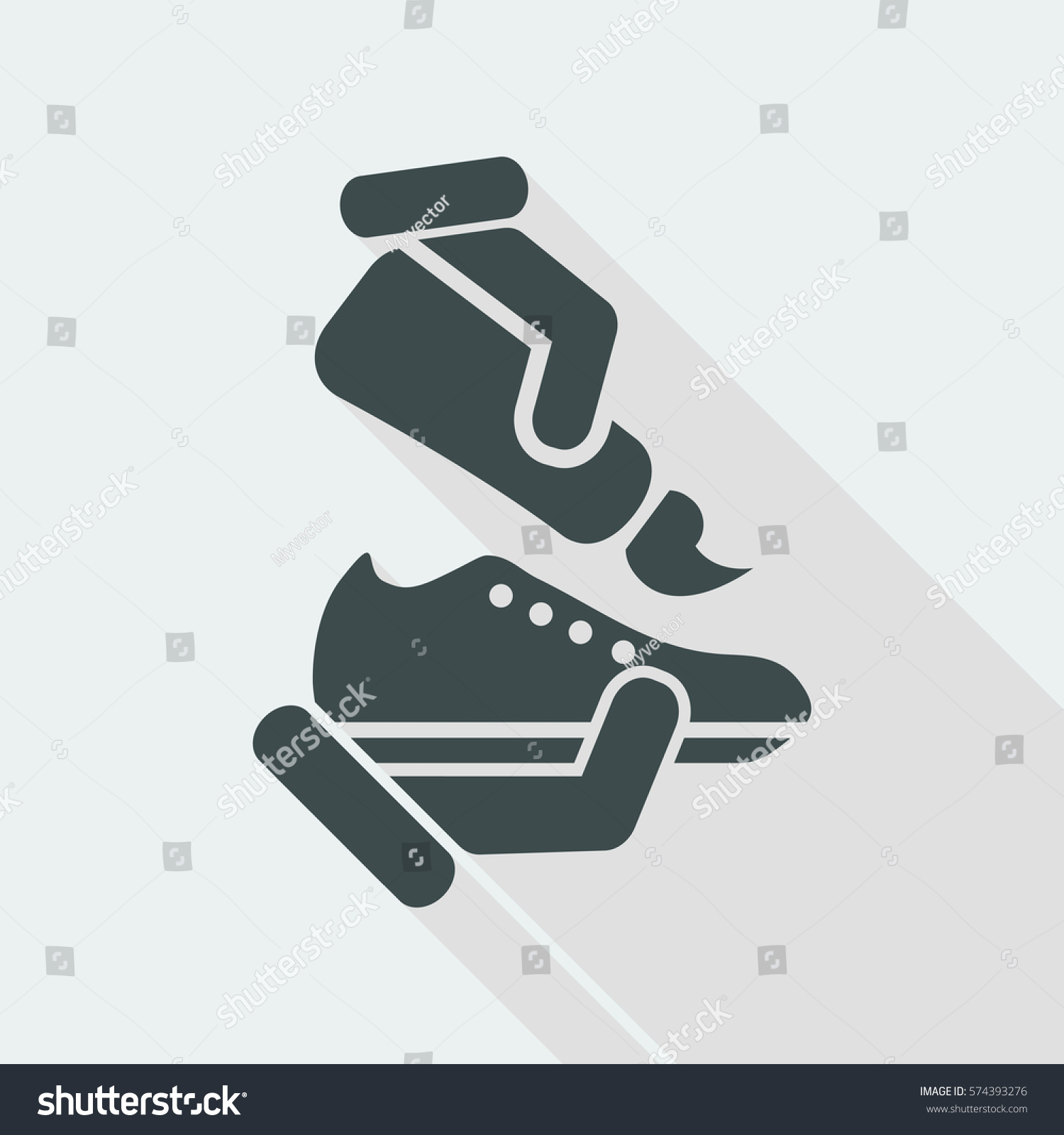 Shoe Cleaning Vector Flat Icon Stock Vector (Royalty Free) 574393276 ...