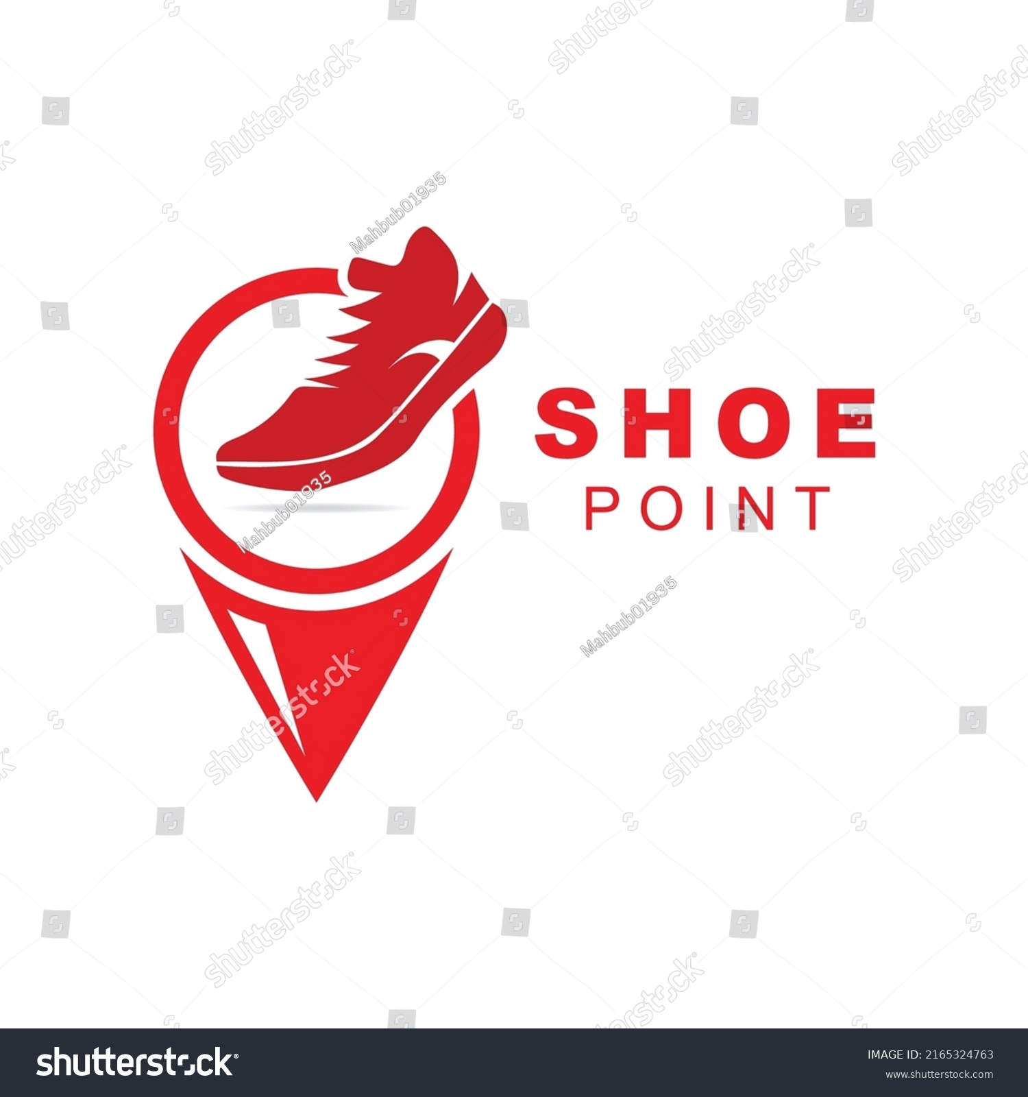 Shoe Point Logo Design Template Stock Vector (Royalty Free) 2165324763 ...