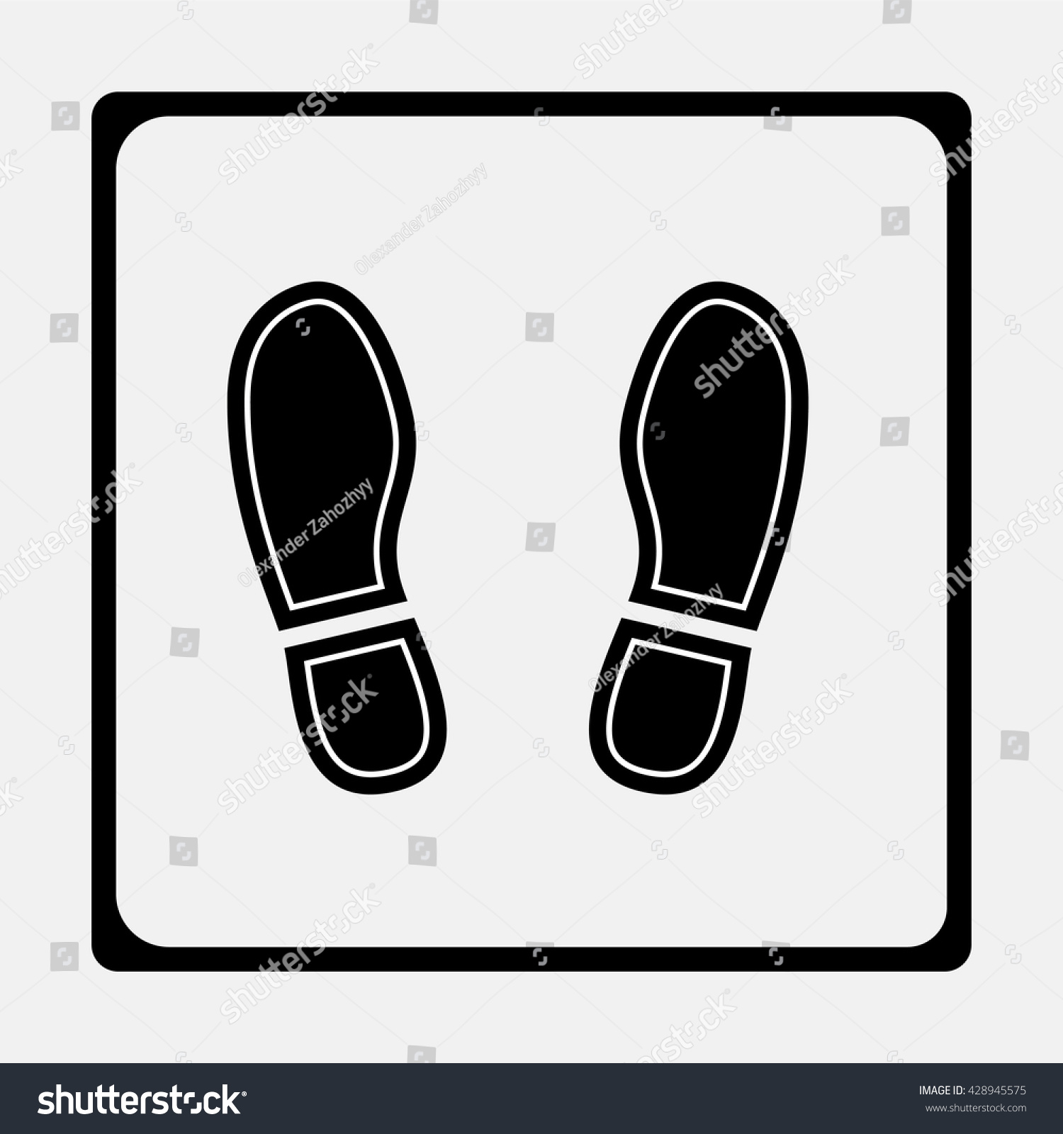 Shoe Print Icon Stock Vector (Royalty Free) 428945575 | Shutterstock