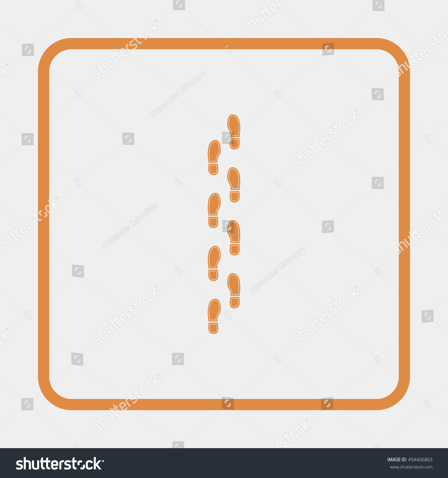 Shoe Print Icon Stock Vector (Royalty Free) 454406863