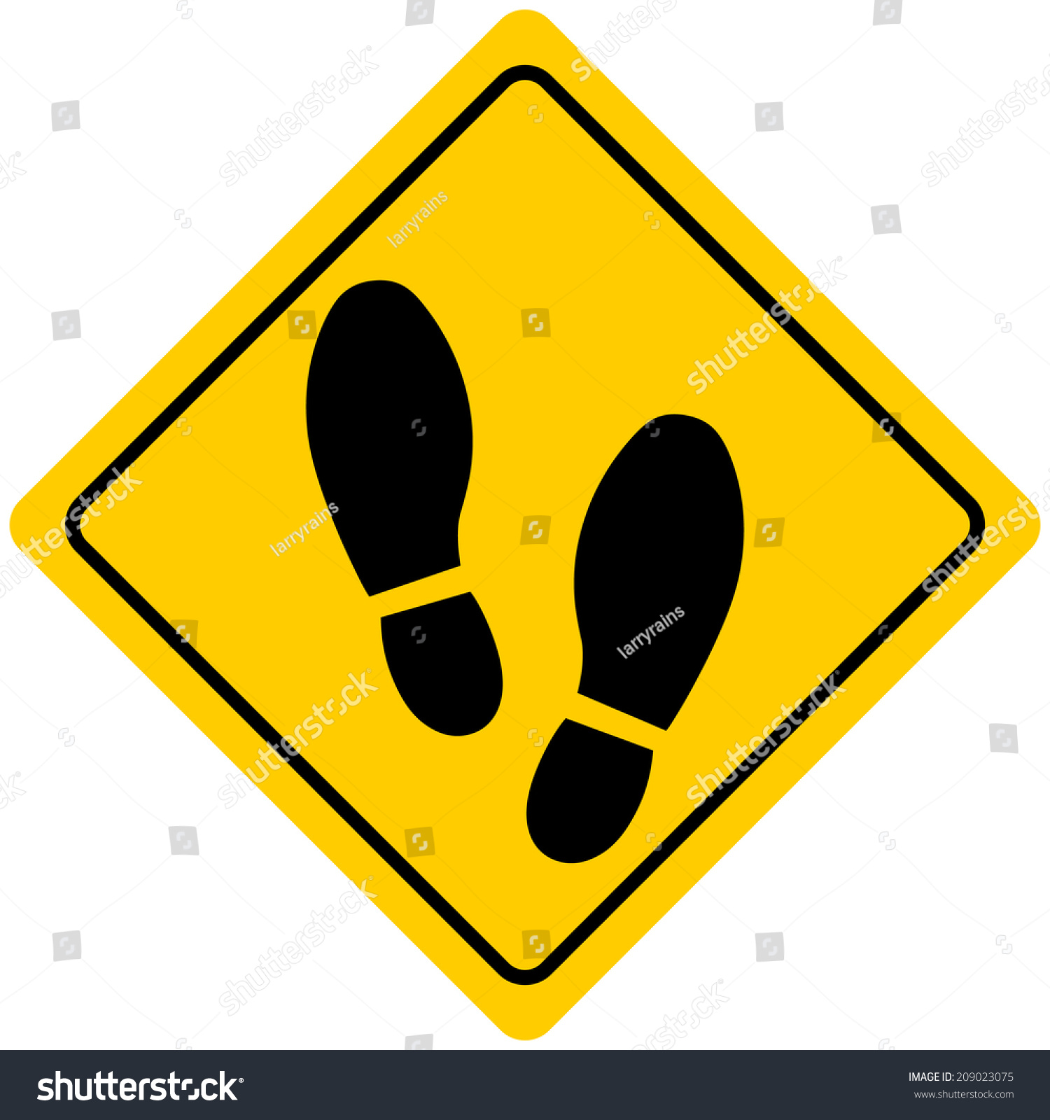 Shoe Print Sign Stock Vector (Royalty Free) 209023075