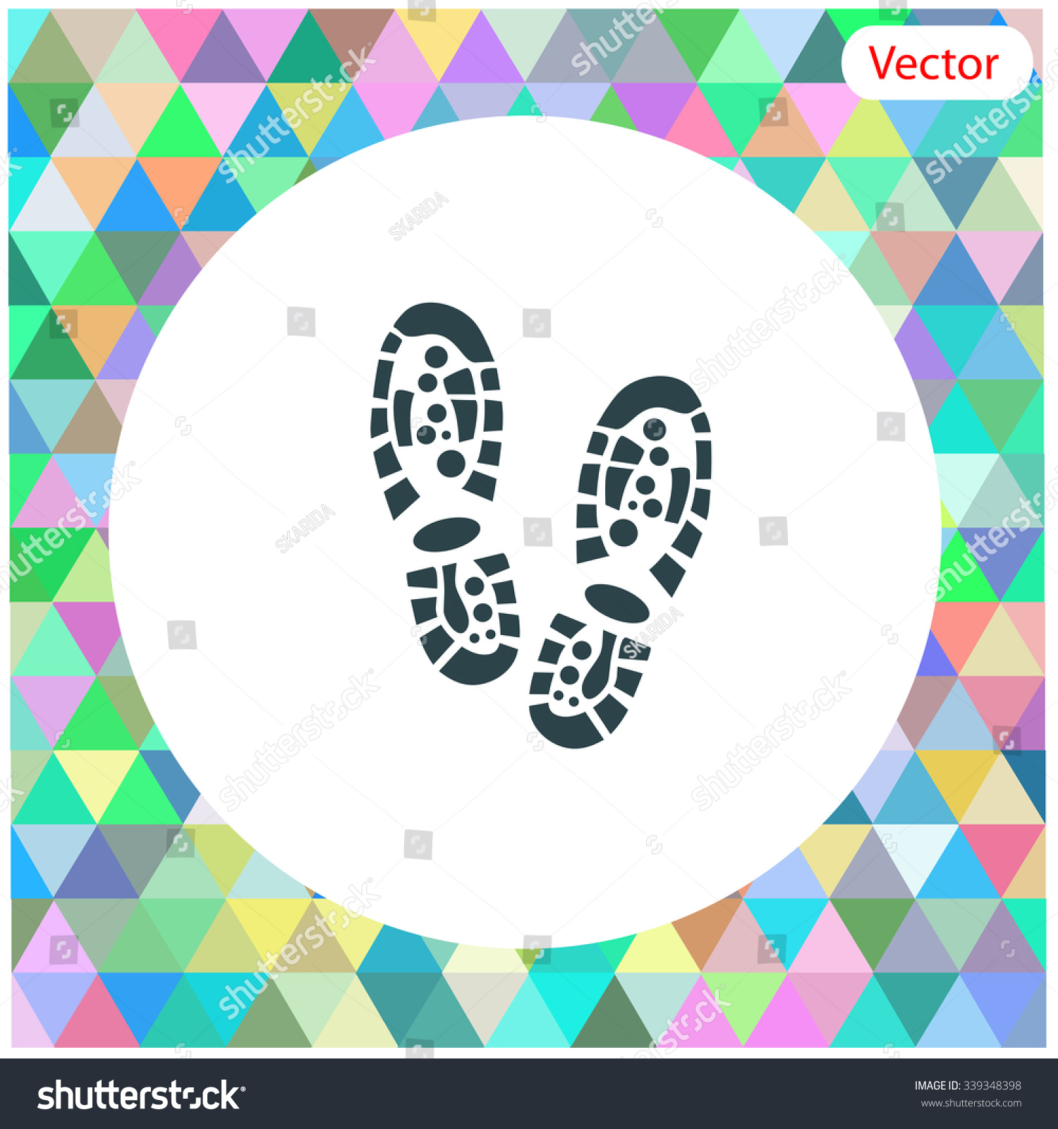 Shoe Print Vector Icon Stock Vector (Royalty Free) 339348398