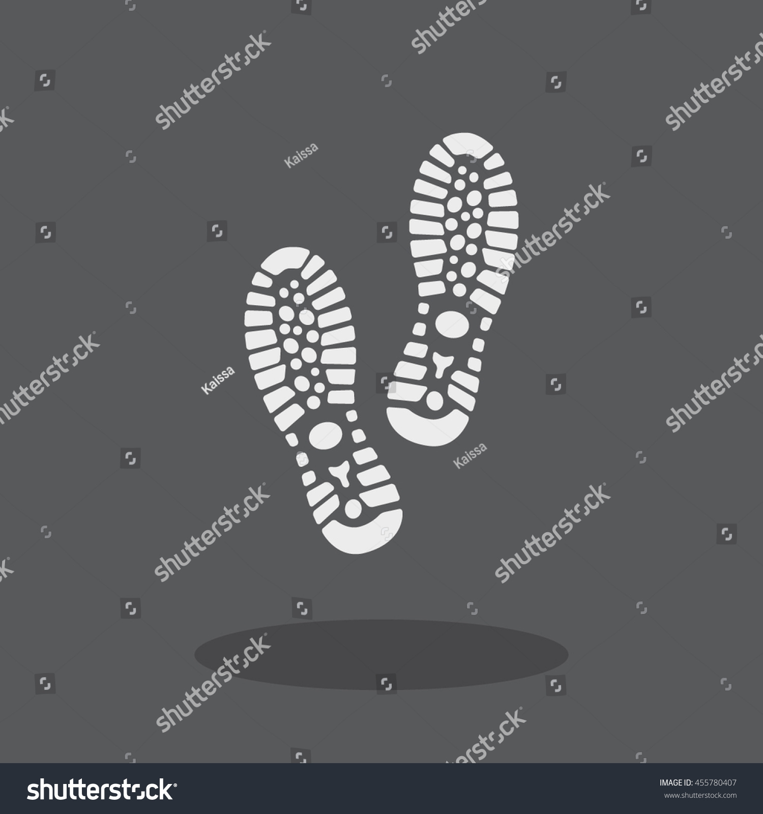 Shoe Print Vector Icon Stock Vector (Royalty Free) 455780407 | Shutterstock
