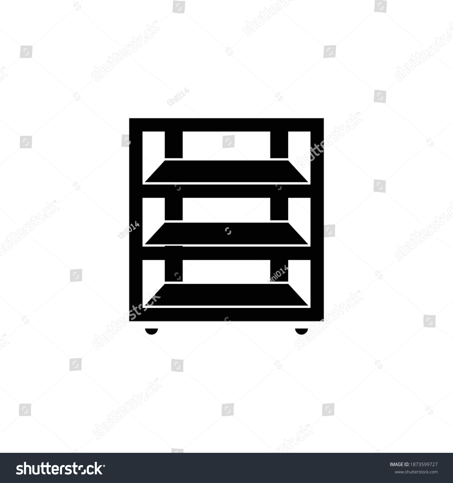 Shoe Rack Icon Vector Symbol Stock Vector (Royalty Free) 1873599727