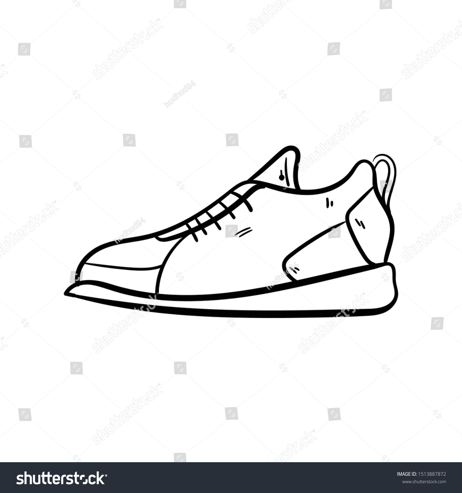 Shoes Doodle Hand Drawing Vector 스톡 벡터(로열티 프리) 1513887872 | Shutterstock
