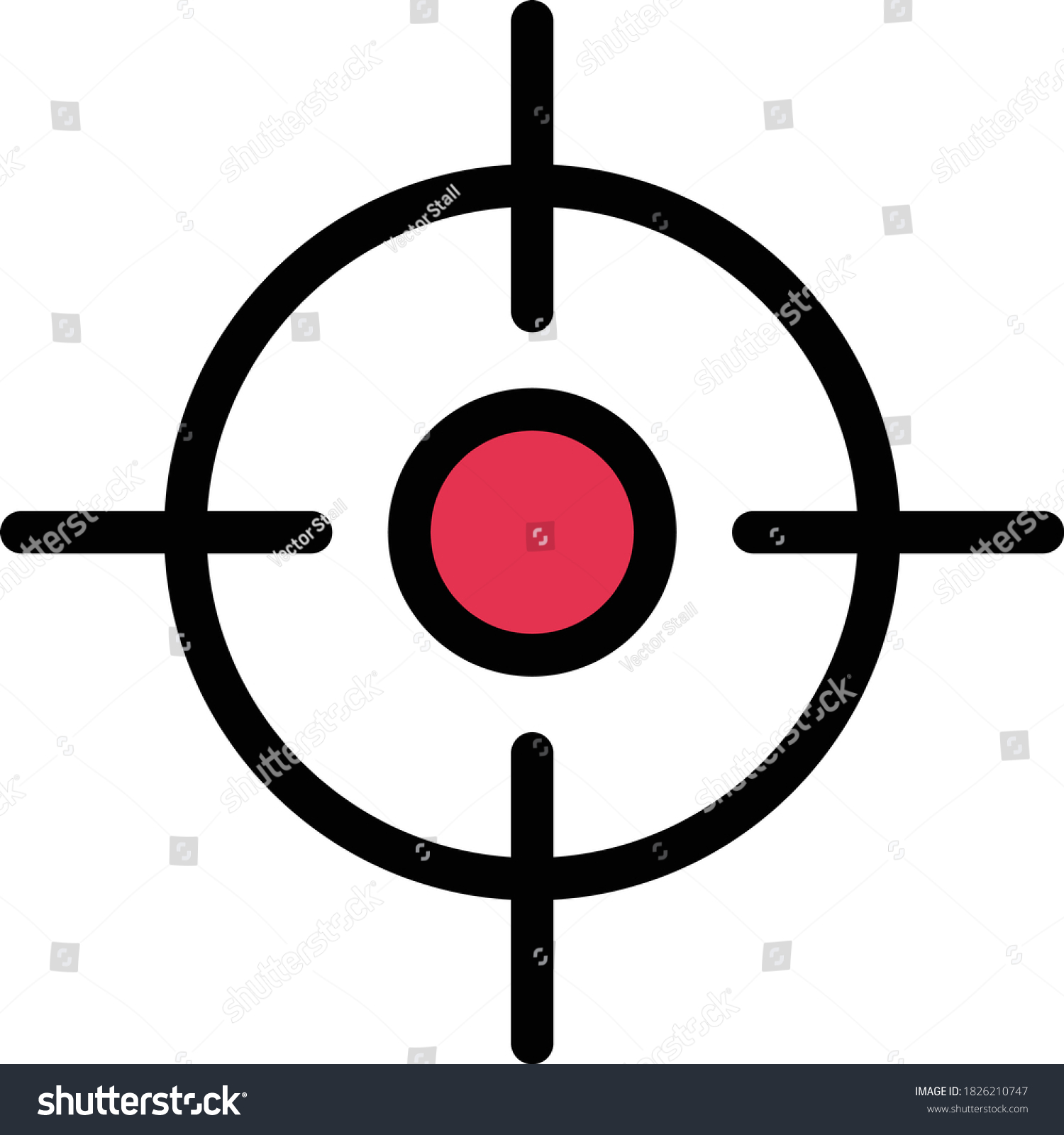 Shoot Vector Flat Color Icon Stock Vector (Royalty Free) 1826210747