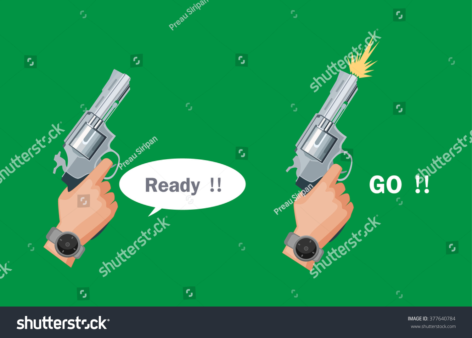 Shooting Games Start Race Vector Stock Vector (Royalty Free) 377640784